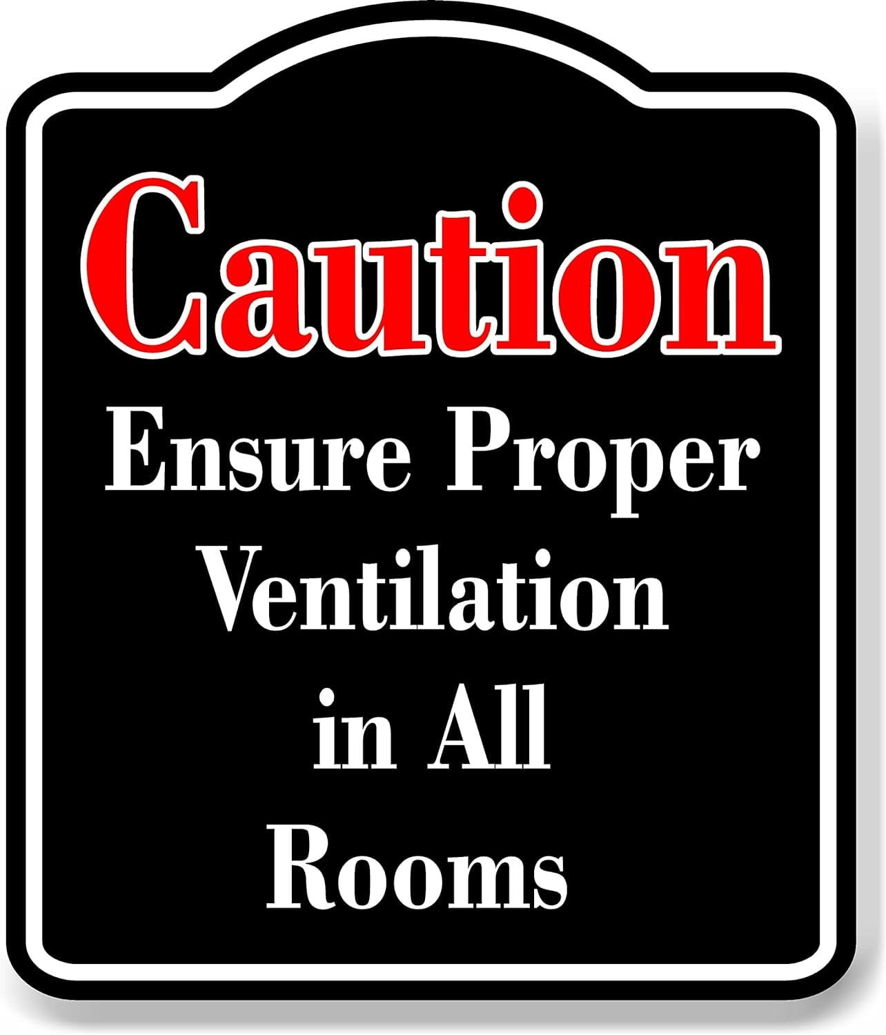 Caution Follow Evacuation Procedures Emergency Red BLACK Aluminum ...