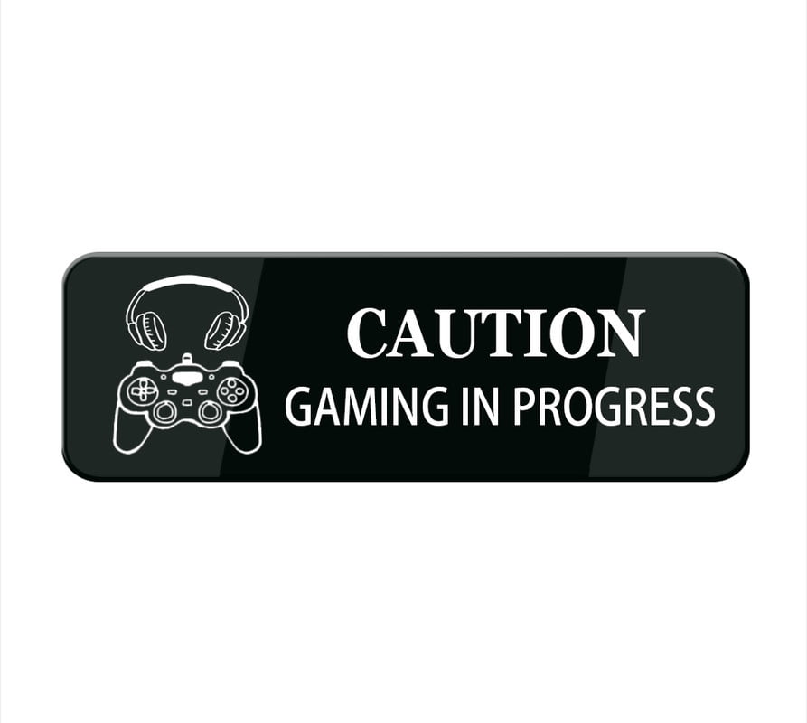 Caution Gaming In Progress Sign,Acrylic Sign Safety Informative Sign ...