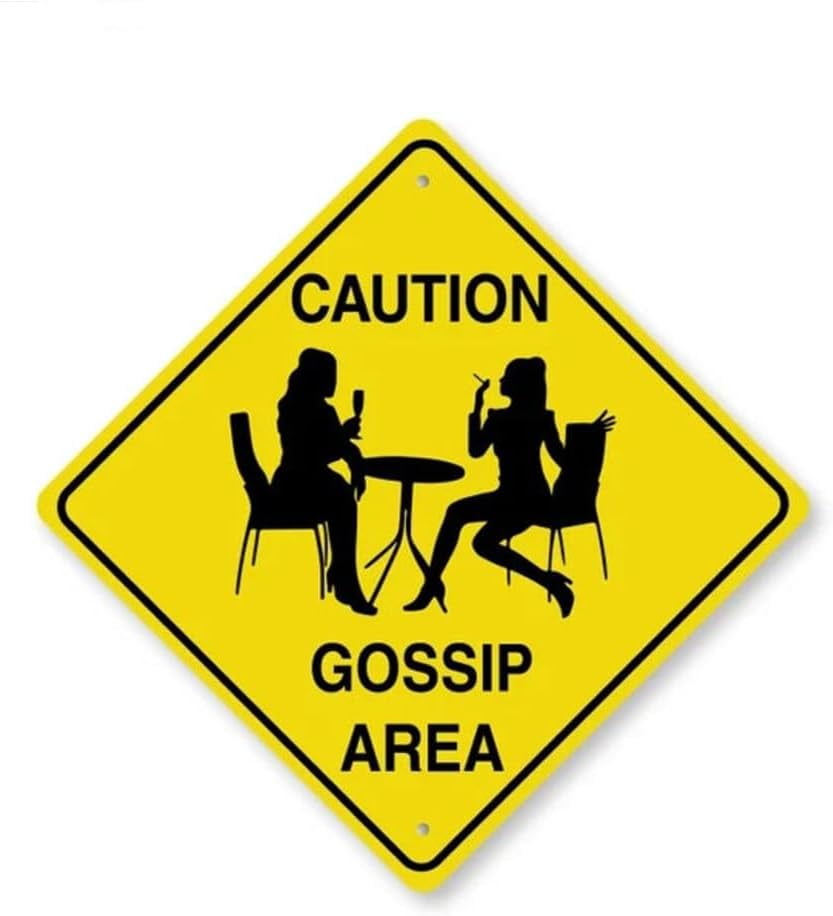 Caution Gossip Area Crossing Sign Metal Tin Sign, Gossip Girls Poster ...