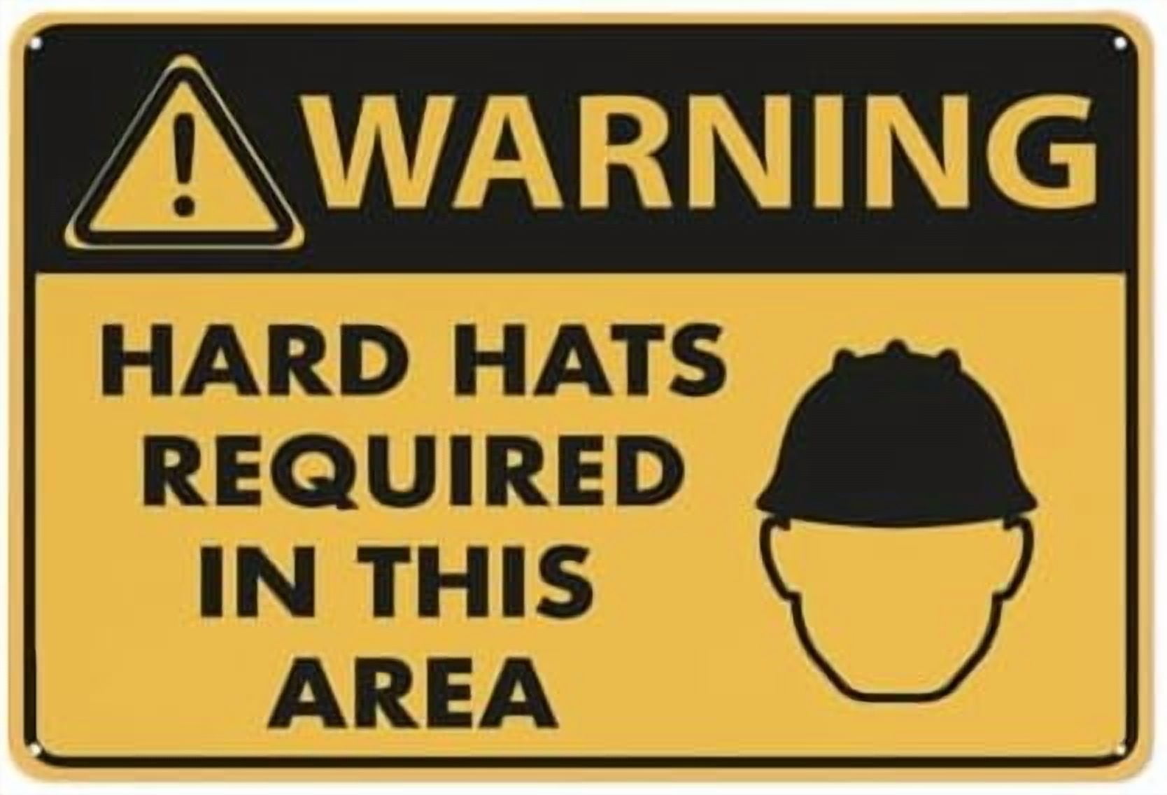 Caution Hard Hats Required In This Area Sign Outdoor Signs Aluminum ...