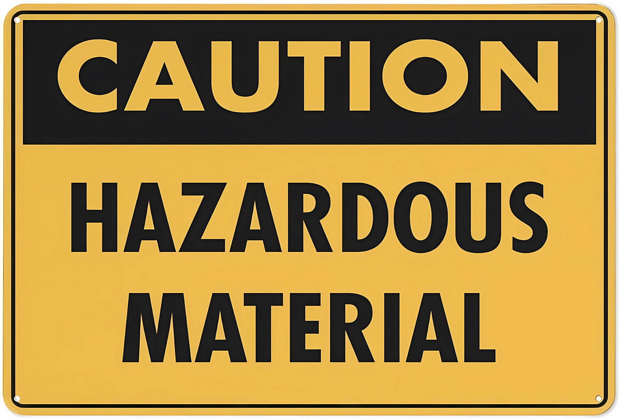 Caution Hazardous Material Outdoor Safe Sign 8"x12" - For Home Business ...