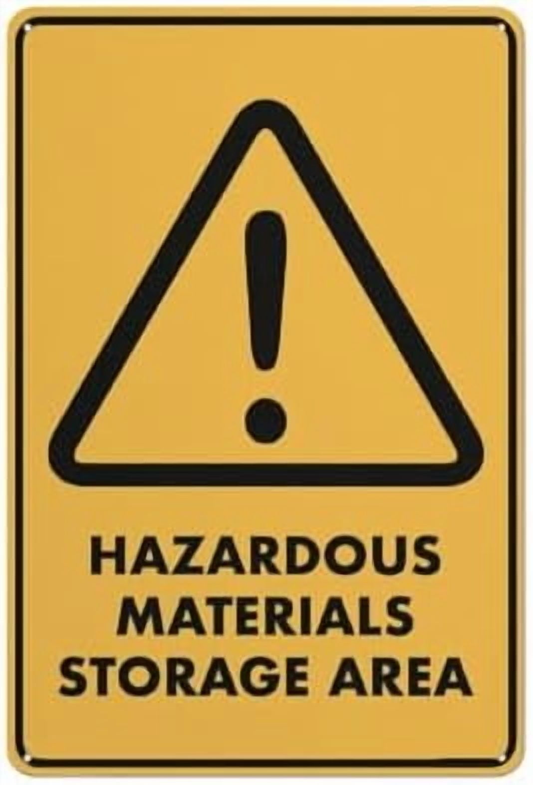 Caution Hazardous Materials Storage Area Sign 8X12 Inch Rust Free ...