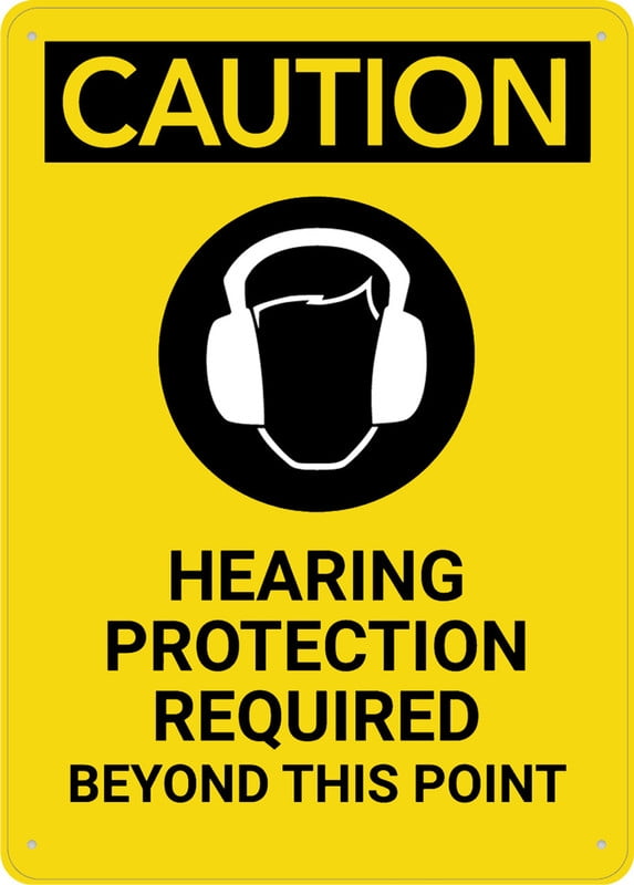 Caution Hearing Protection Required Beyond This Point With Graphic ...