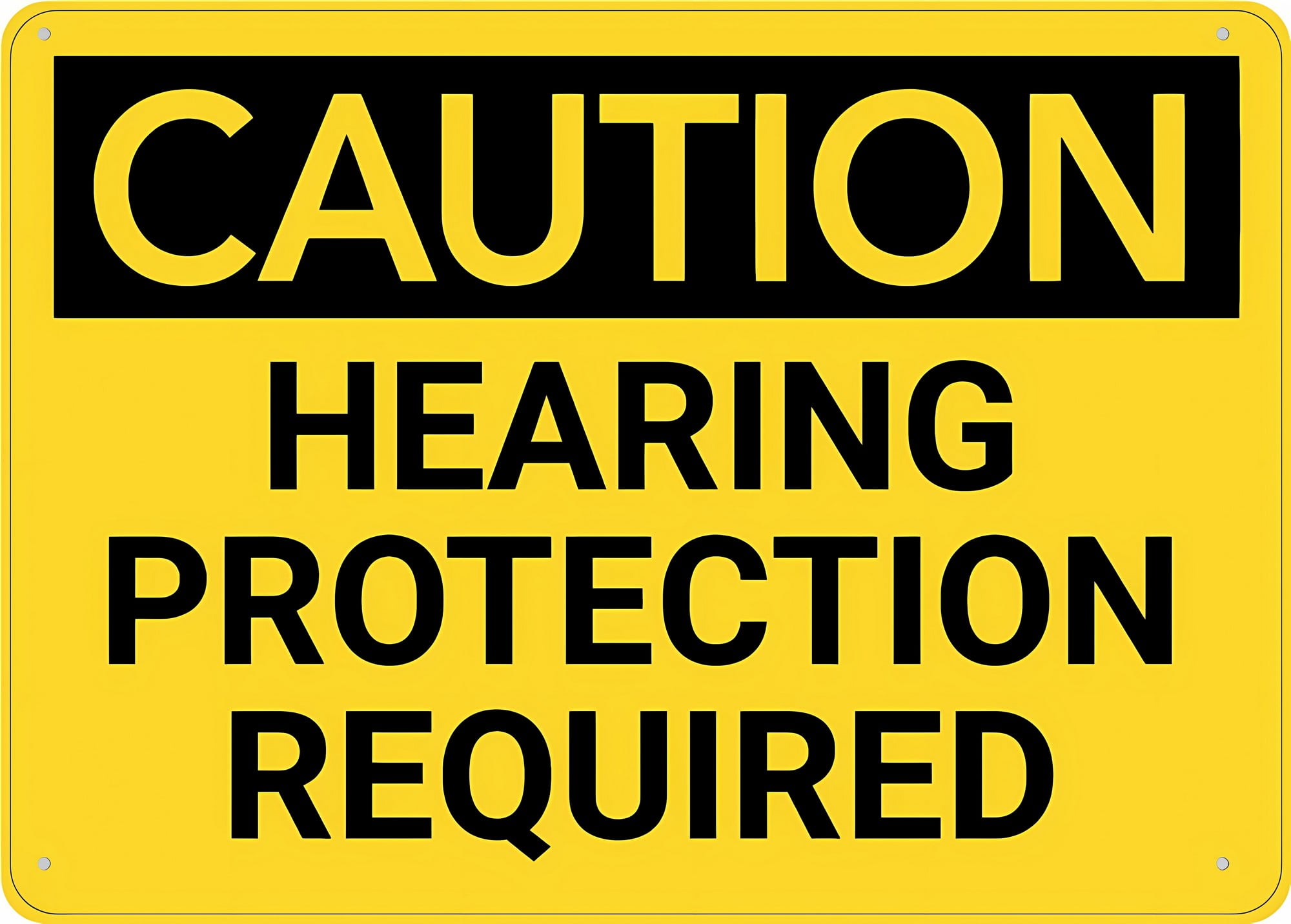Caution Hearing Protection Required OSHA Metal Sign 8"x12" Rust Free ...