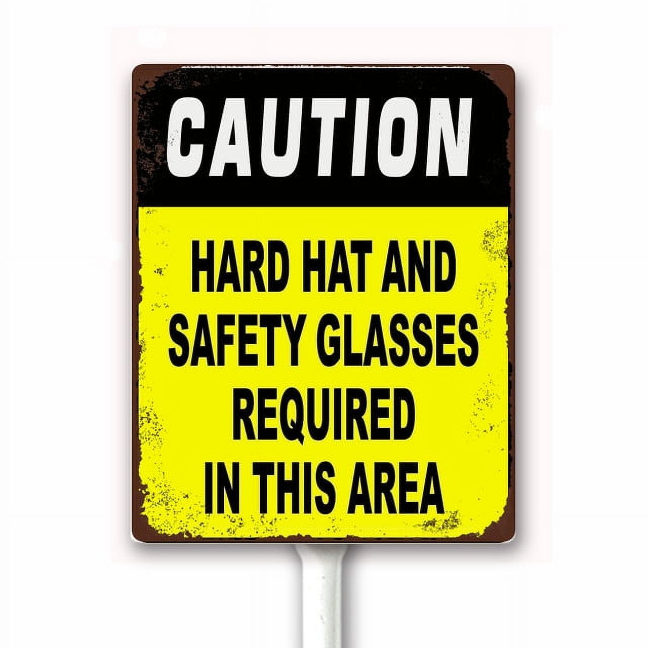 Caution High Noise Area Ear Protection Required Rustic Yard Sign for ...
