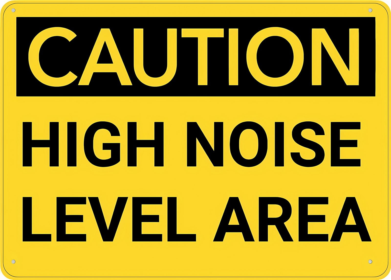 Caution High Noise Level Area Outdoor Metal Sign 12 x 8 Inches ...