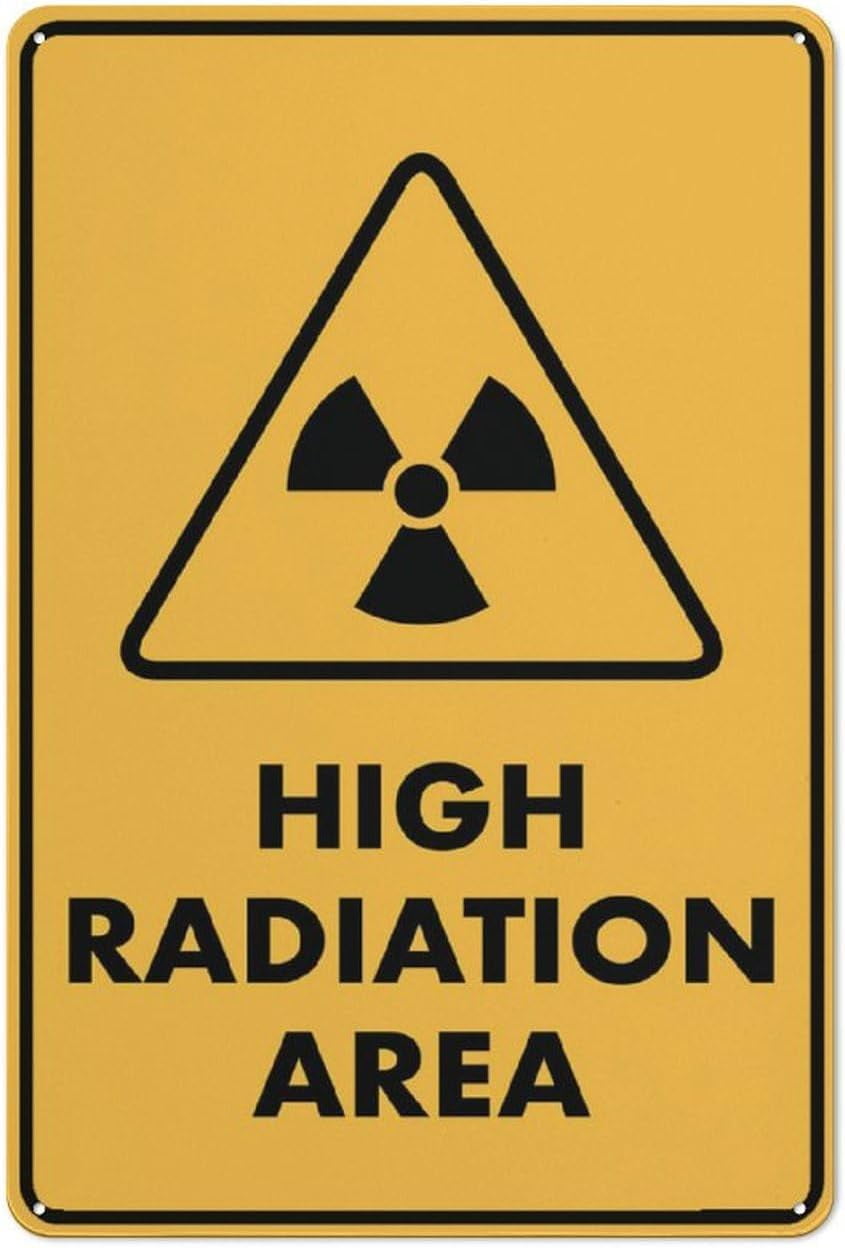 Caution High Radiation Area Sign Funny Decor For House Door Office ...