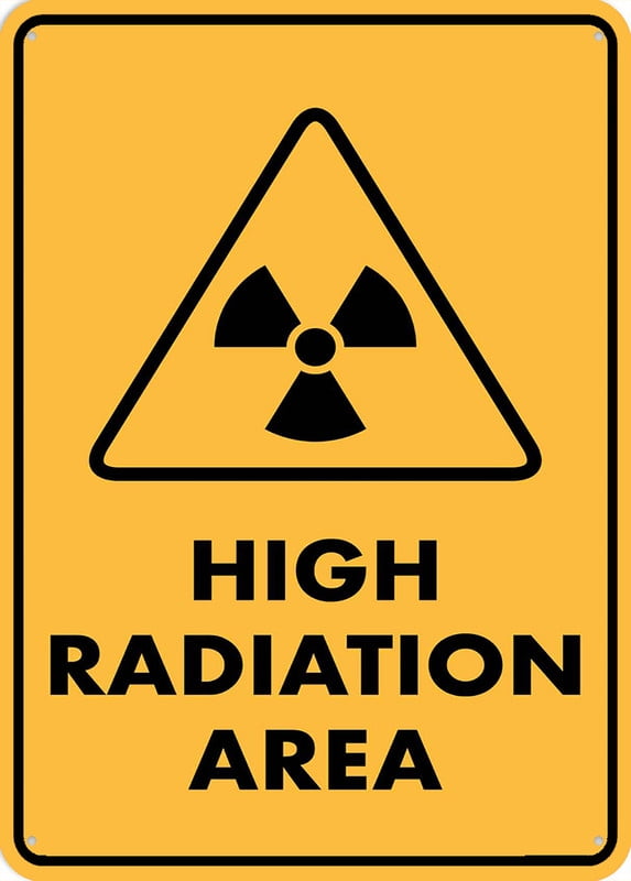 Caution High Radiation Area Sign Outdoor, Uv Printed Rust Free Aluminum ...
