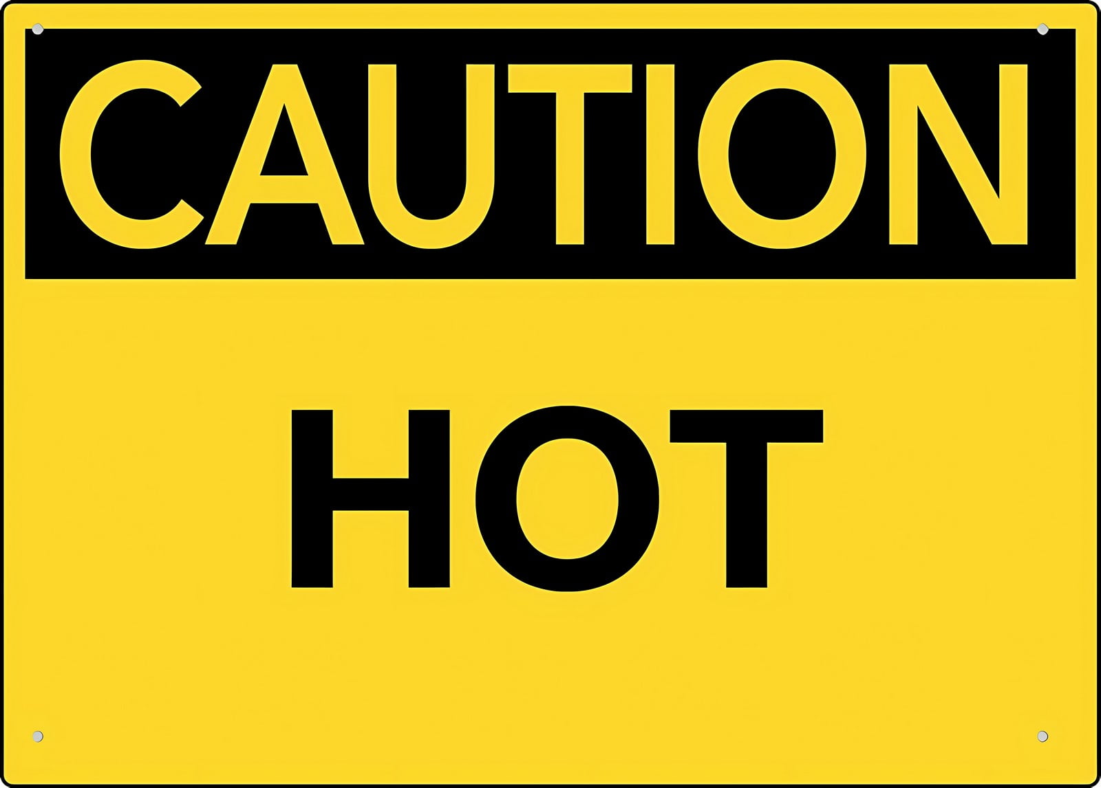 Caution Hot Metal Aluminum Sign 12 x 8 Inches - Weather Resistant ...