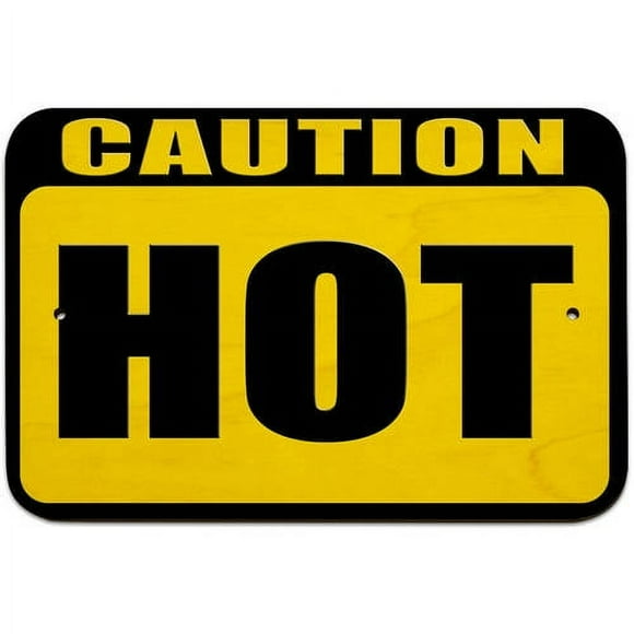 Caution Hot Sticker
