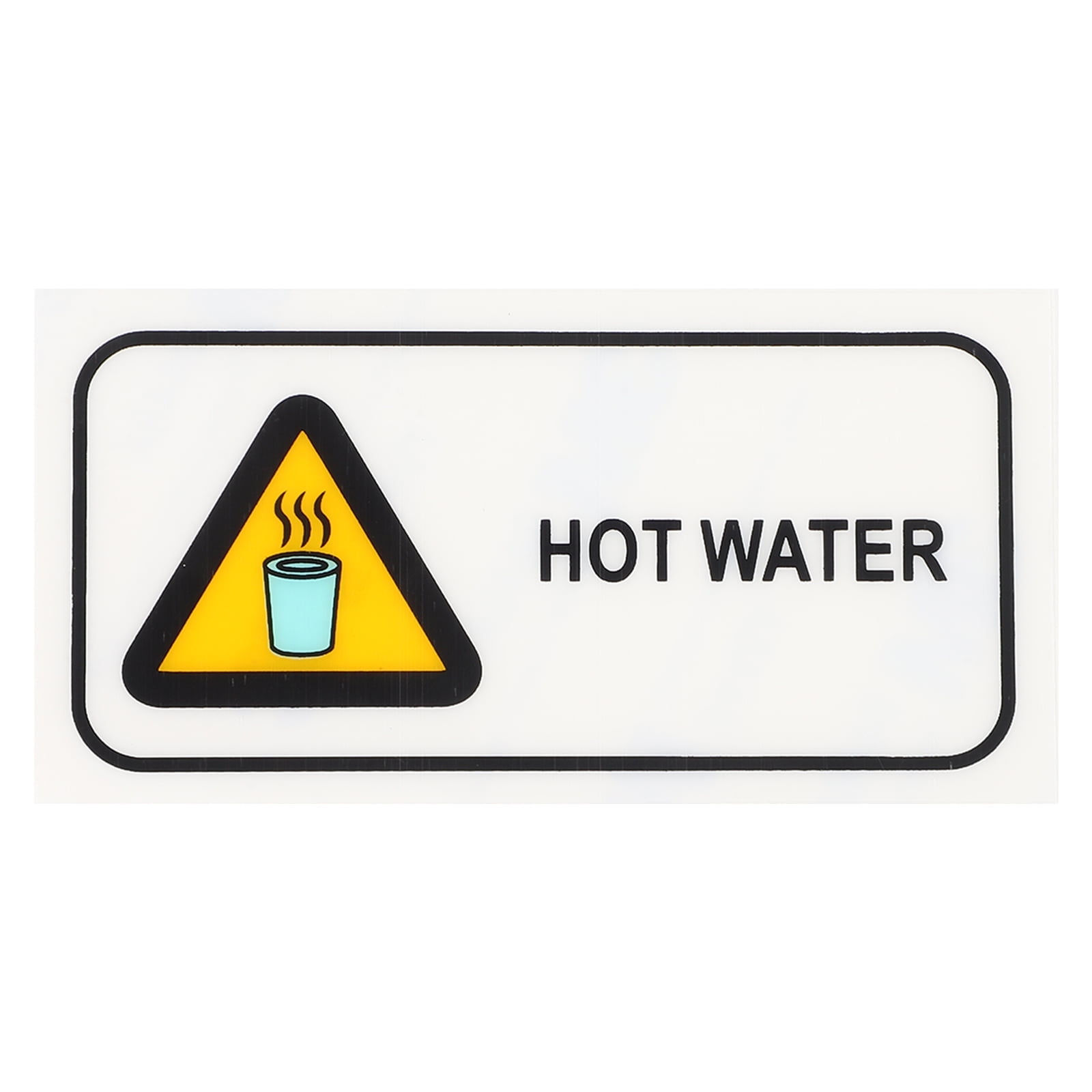 Caution Hot Water Sign Warning Sticker Safety Warning Sign Adhesive ...