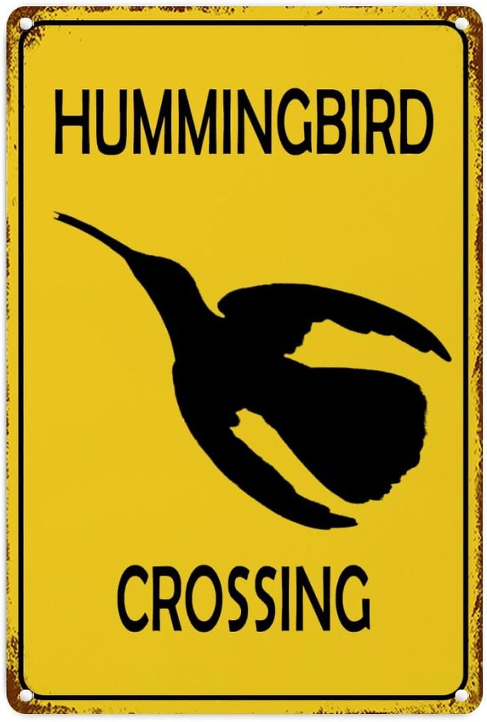 Caution Hummingbird Xing Crossing Metal Signs 8x12 Inch Vintage Modern ...