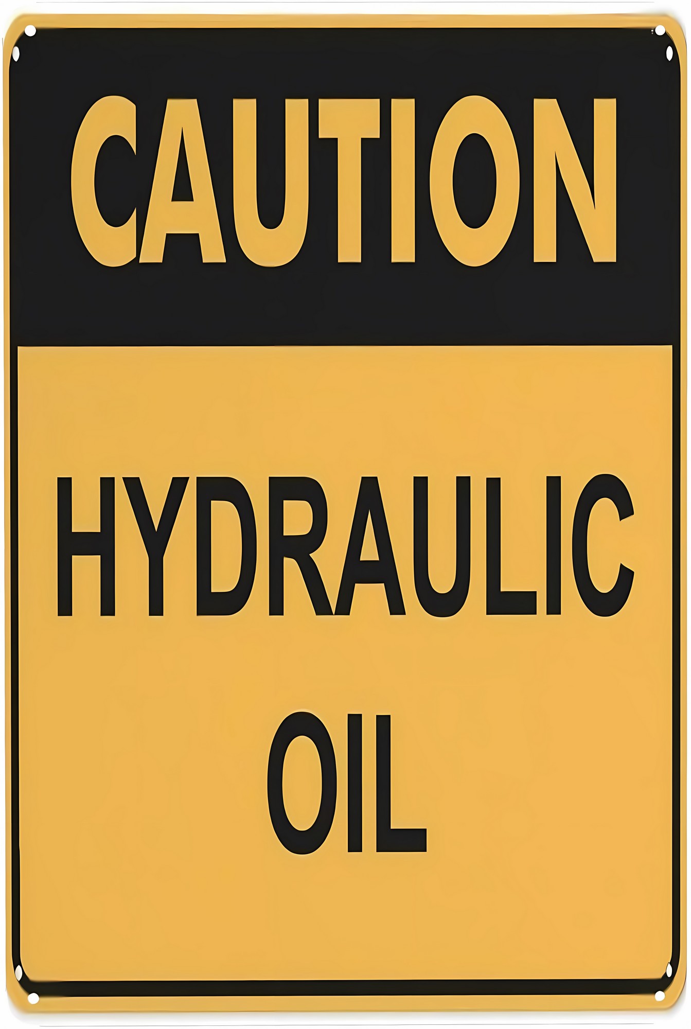 Caution Hydraulic Oil Sign - 8"x12" Vintage Metal Warning Sign, Farm ...