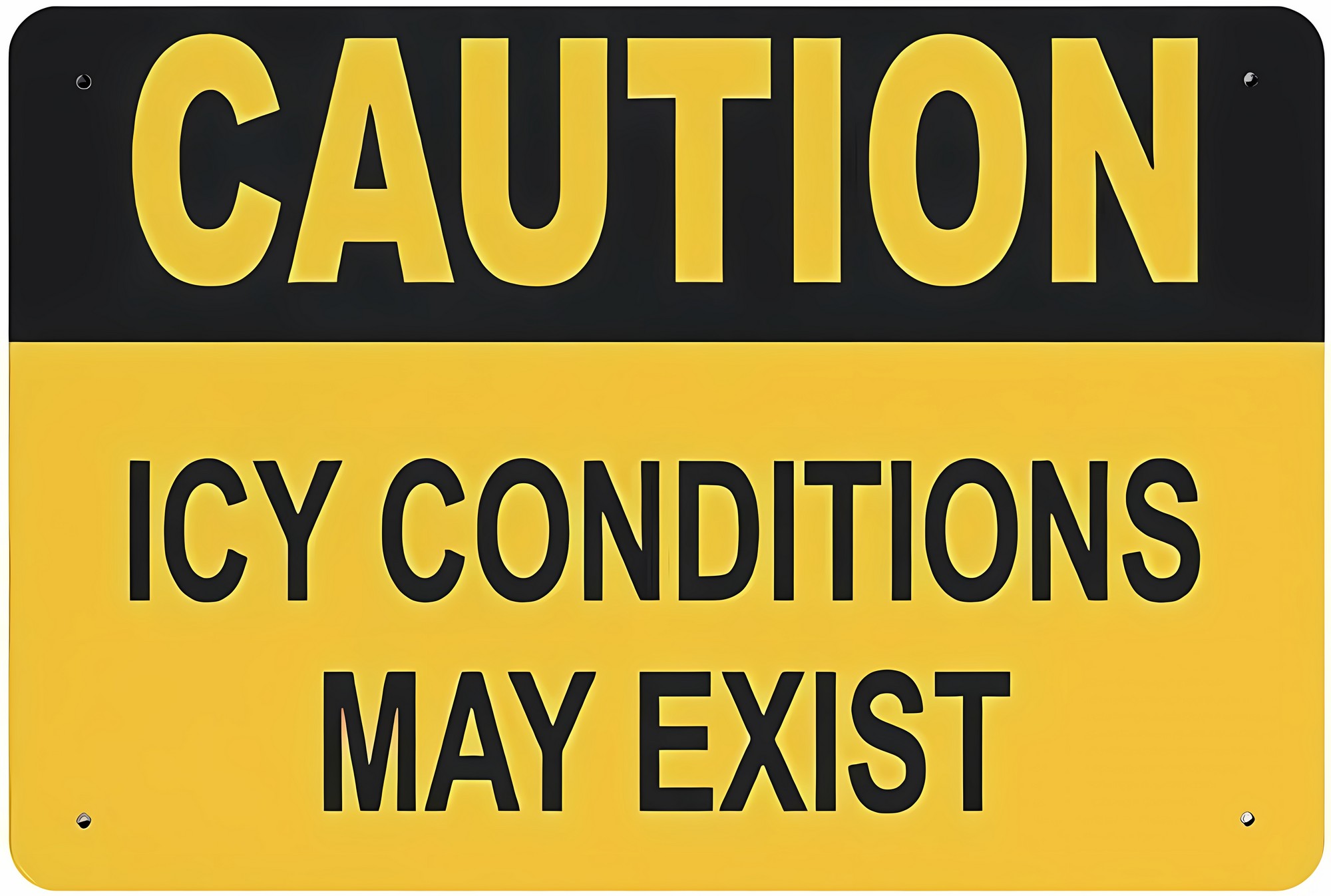 Caution ICY Conditions May Exist Ice and Snow Warning Metal Sign 8"x12 ...