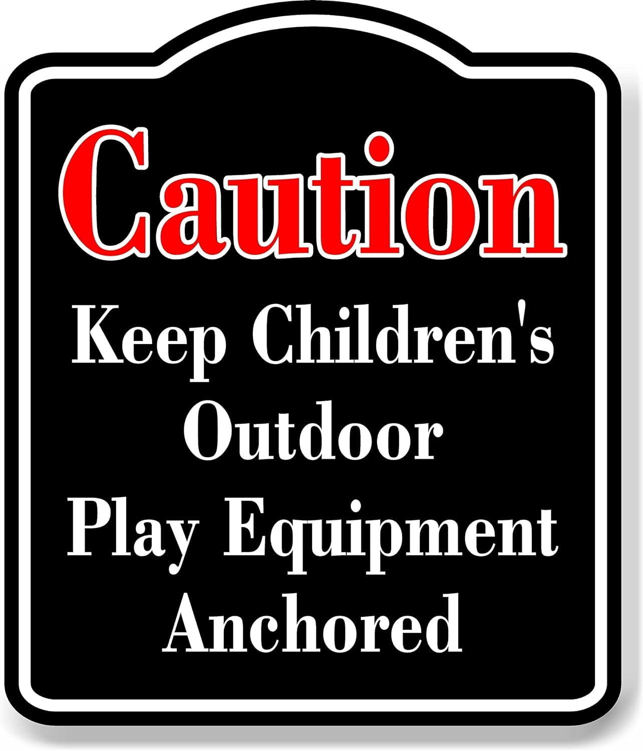 Caution Keep Children Away from Open Windows Red BLACK Aluminum ...