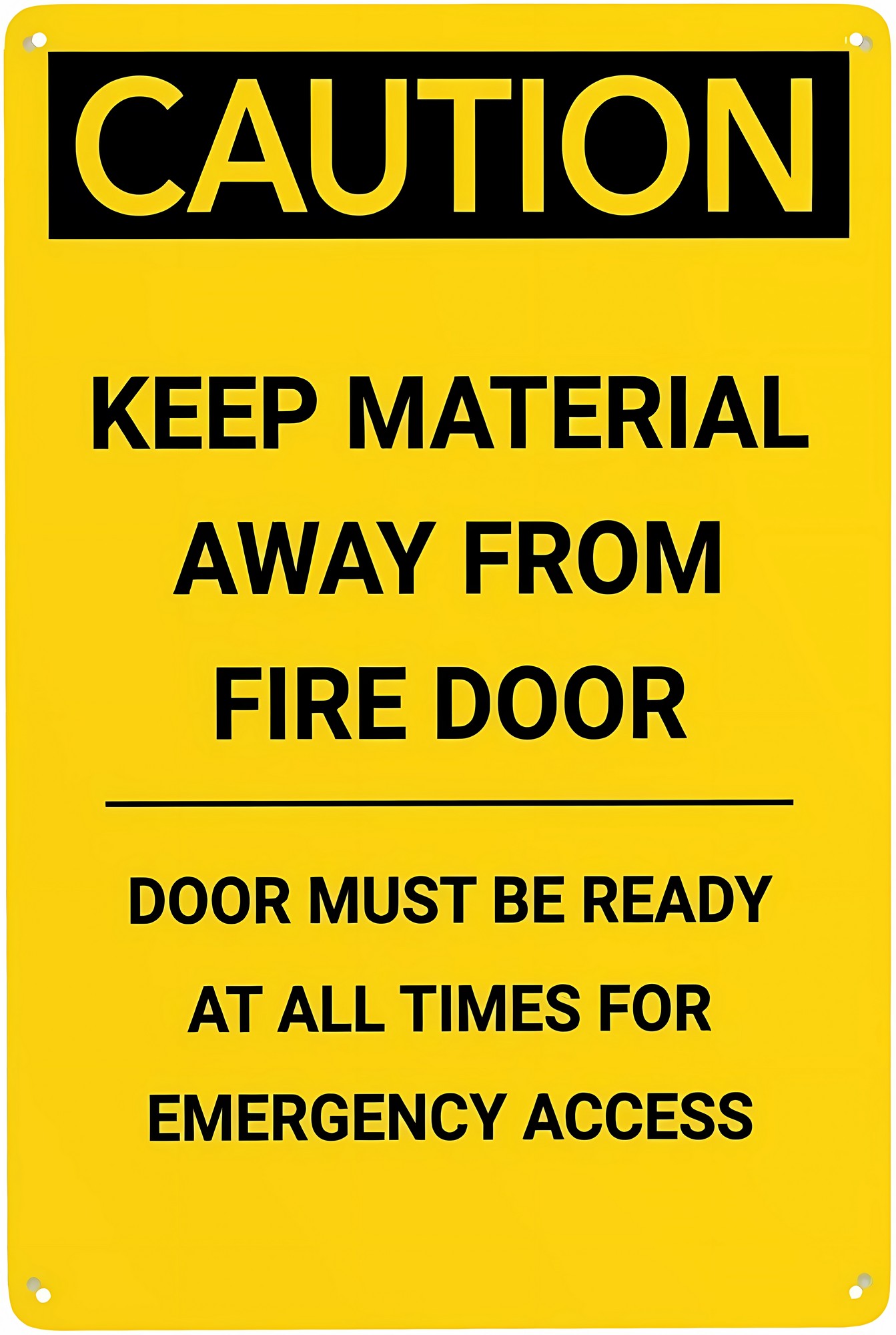 Caution Keep Material Away from Fire Door Sign - 8"x12" Vintage Metal ...