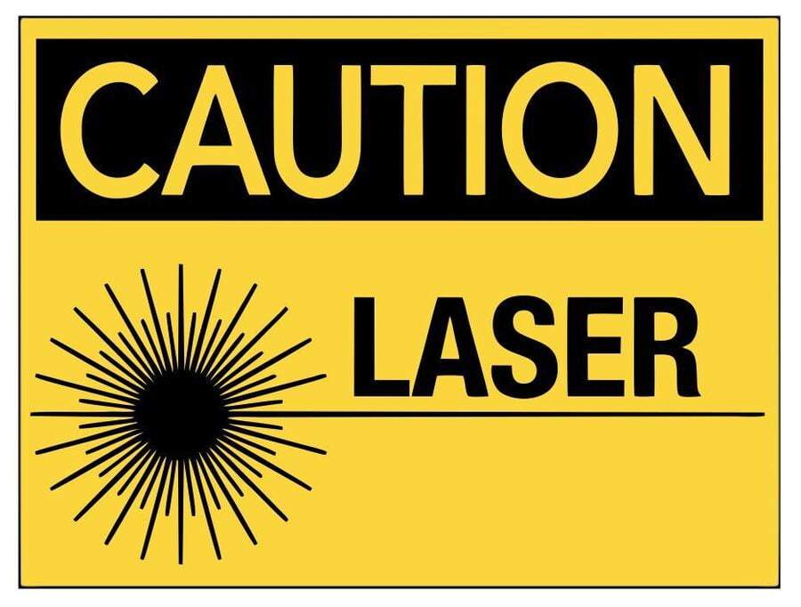 Caution Laser Safety Sign Metal Wall Sign Size: 8 x 12 Inch - Walmart.com