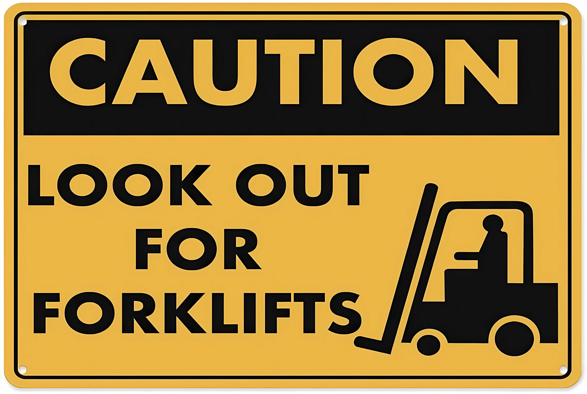 Caution Look Out For Forklifts Aluminum Tin Warning Sign 8"x12" - For ...