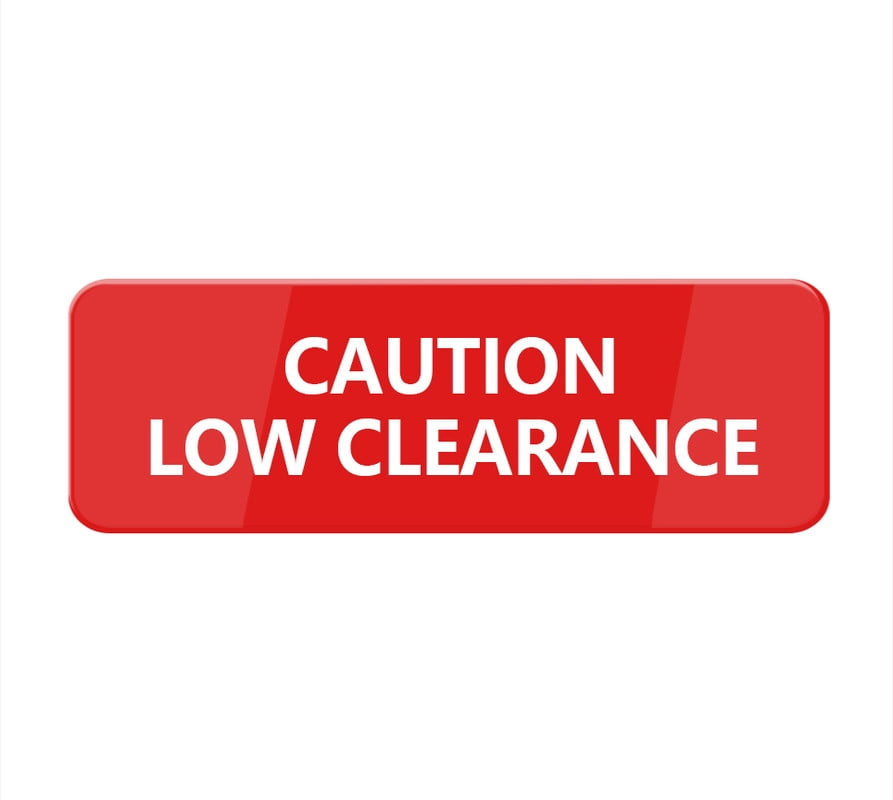 Caution Low Clearance Sign,Acrylic Sign Safety Informative Sign With ...