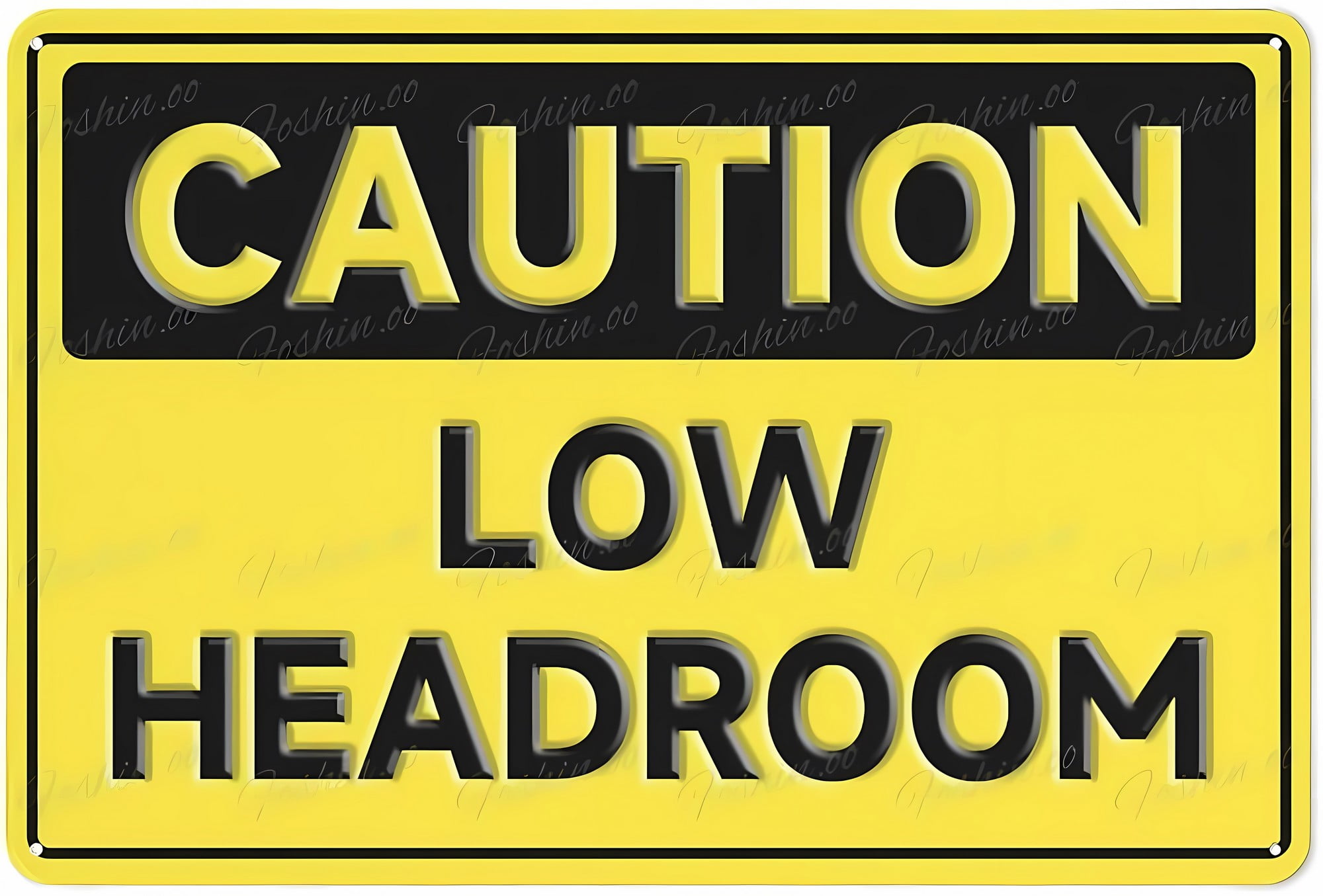 Caution Low Headroom Metal Sign with Symbol - 12×8 Inches, Aluminum UV ...