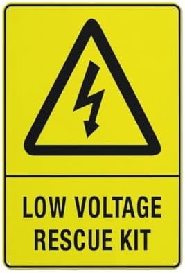 Caution Low Voltage Rescue Kit Sign Metal Signs 12X8 Inch Rust Free ...