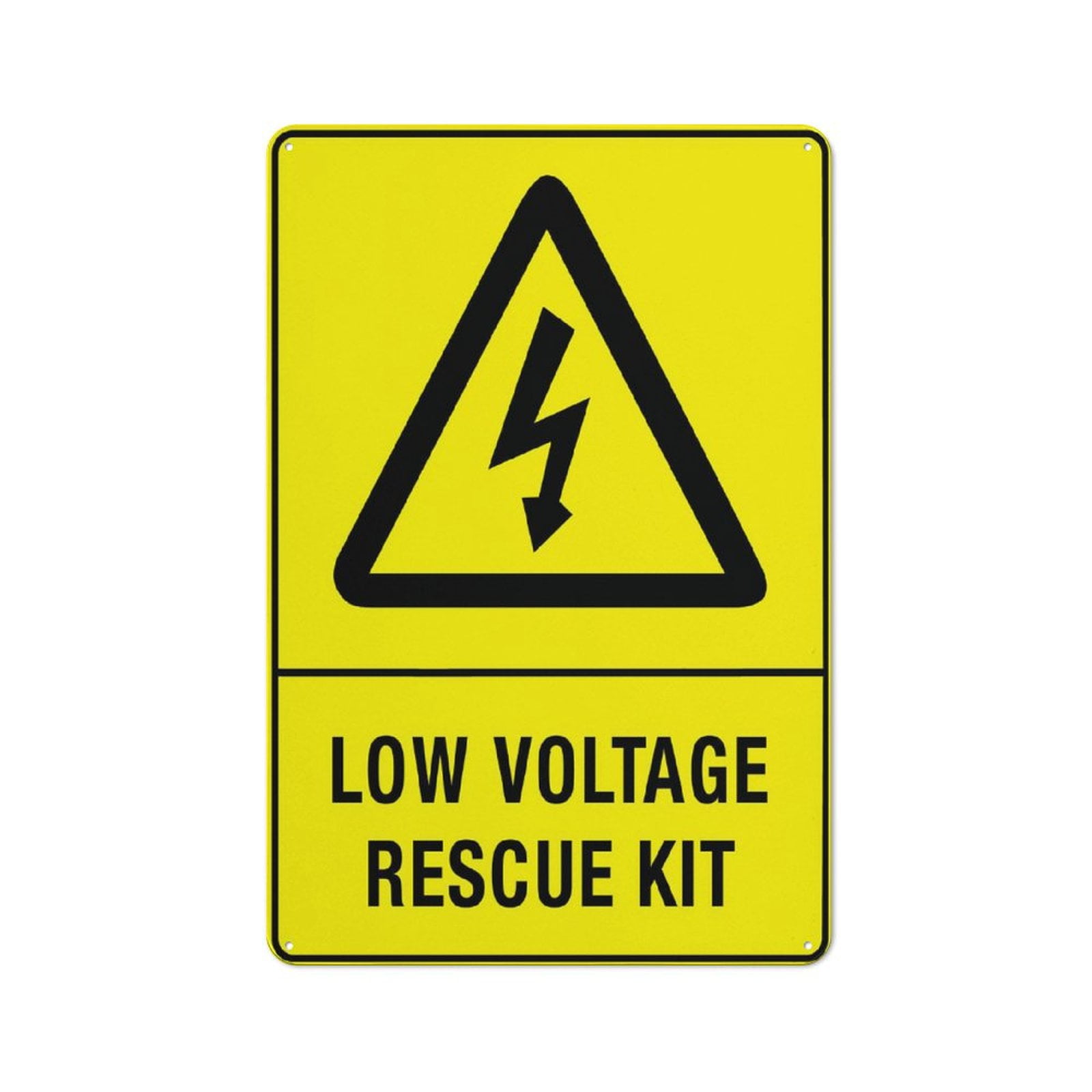 Caution Low Voltage Rescue Kit Sign Metal Signs 12X8 Inch Rust Free ...