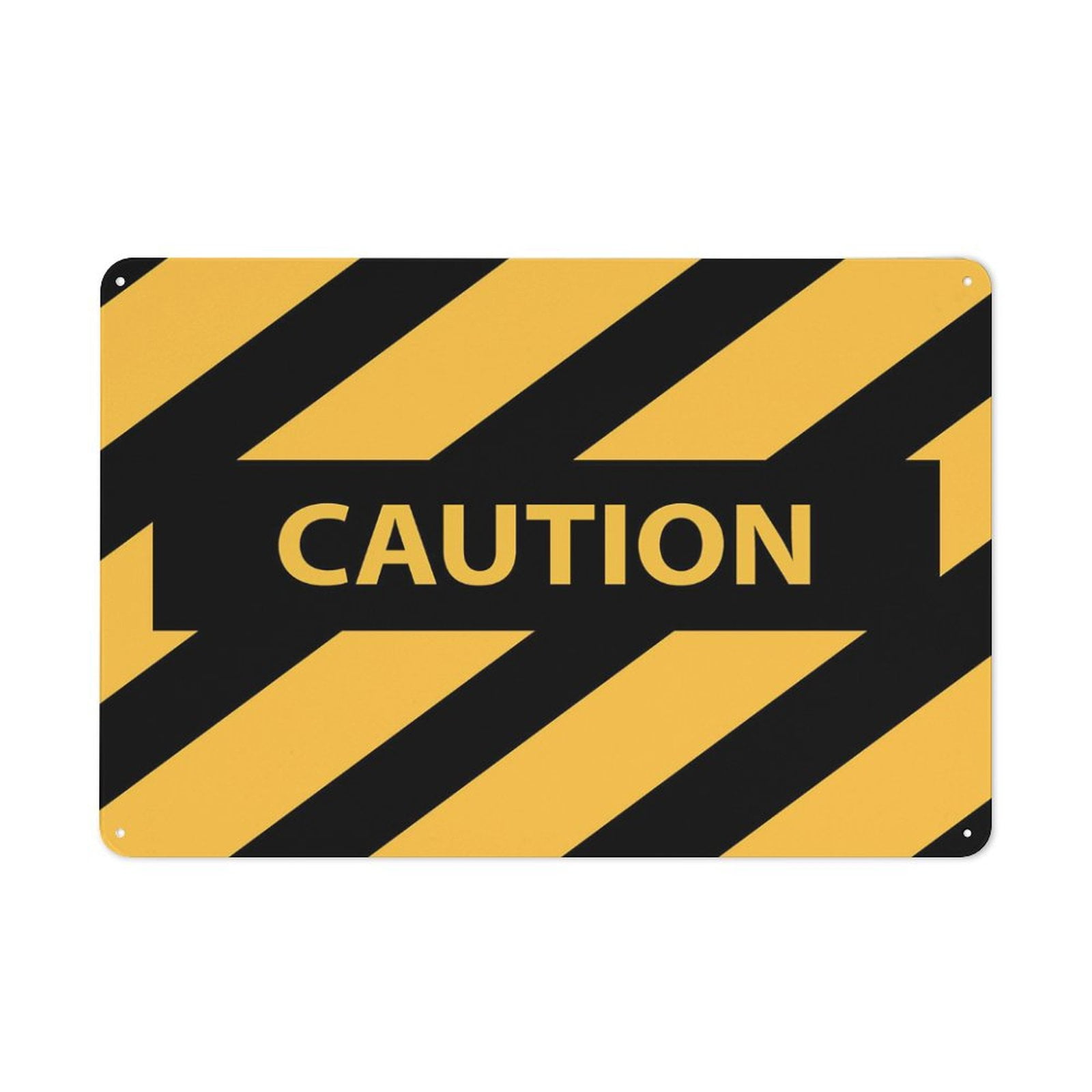Caution Machinery Sign 12 X 8 Inches Reflective Aluminum Metal Warning ...
