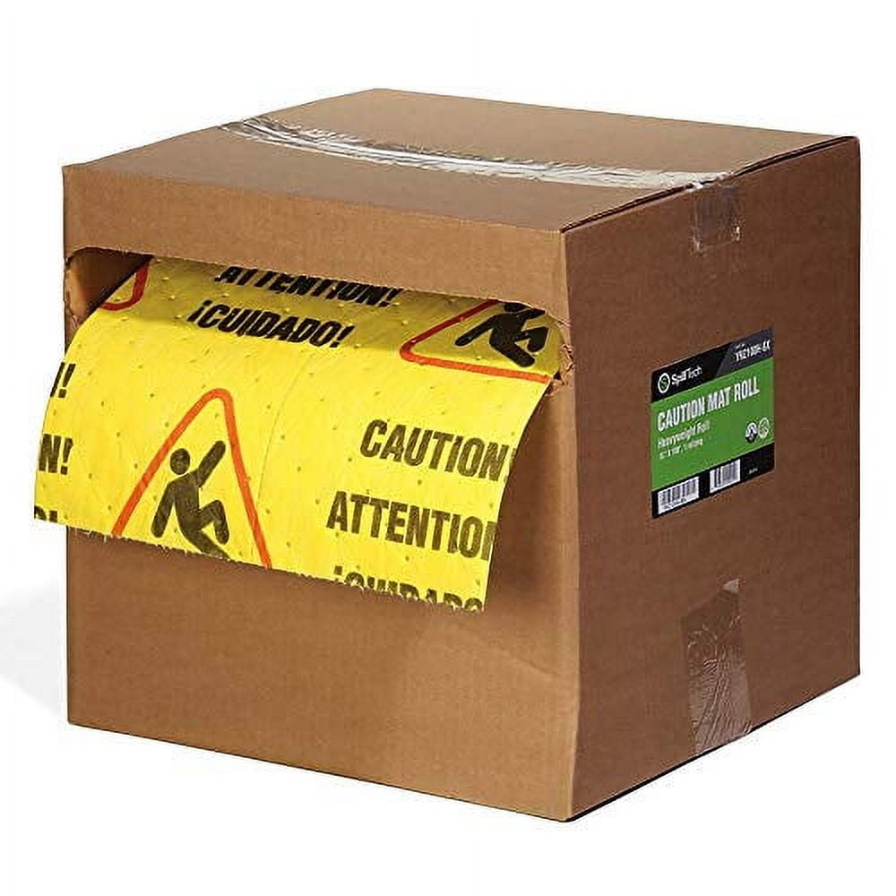 Caution Mat Universal Absorbent Roll, Heavyweight, Polypropylene, 100 ...