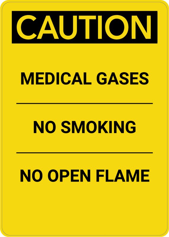 Caution Medical Gases No Smoking Retro Vintage Sign Home Bar Pub ...