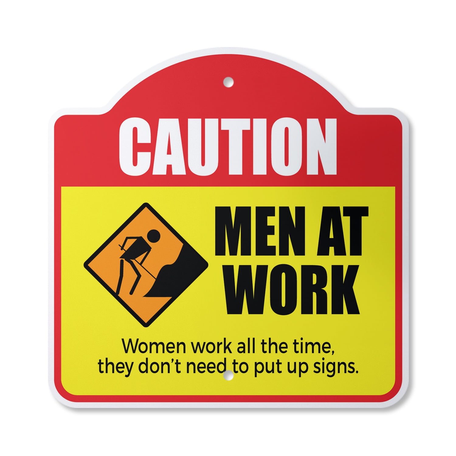 Caution Men At Work 10” x 10” Sign | Indoor/Outdoor Plastic ...