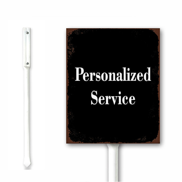 Caution Metal Sign for Outdoor Personalized Service Yard Sign With ...