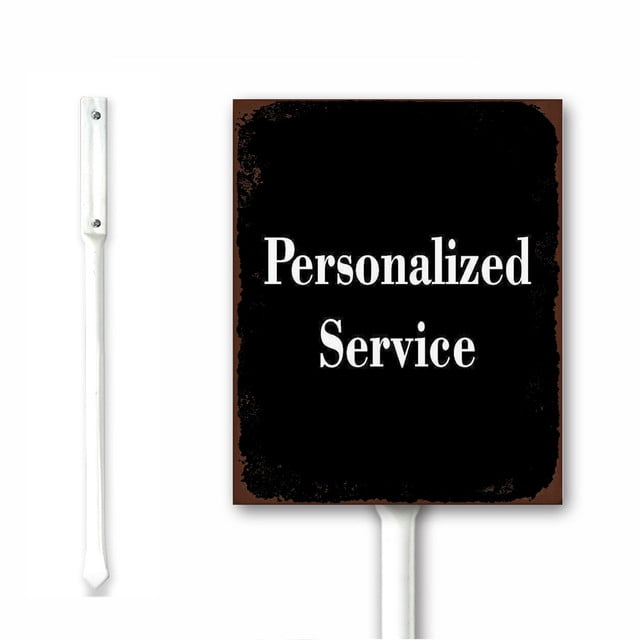 Caution Metal Sign for Outdoor Personalized Service Yard Sign With ...
