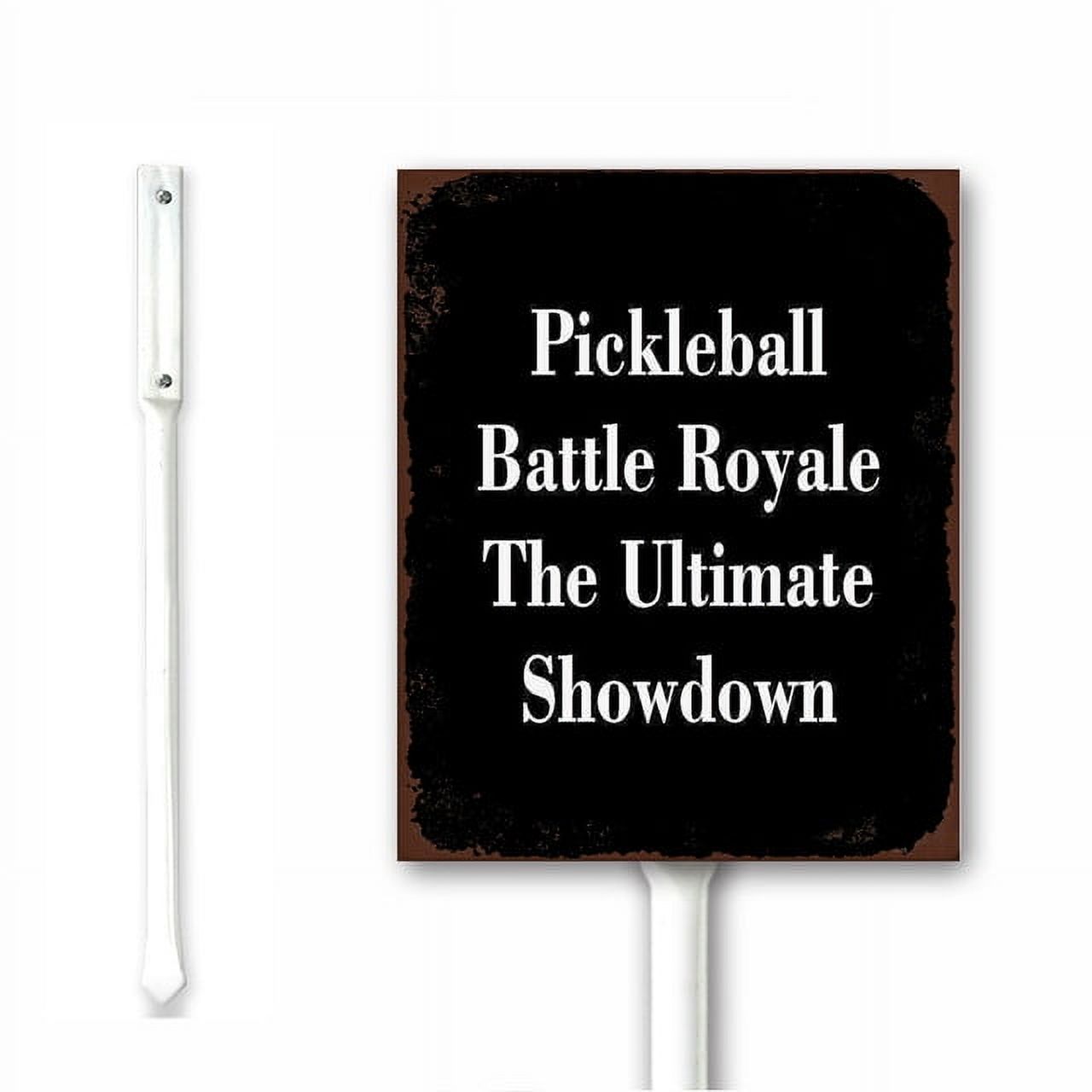 Caution Metal Sign for Outdoor Pickleball Battle Royale - The Ultimate ...
