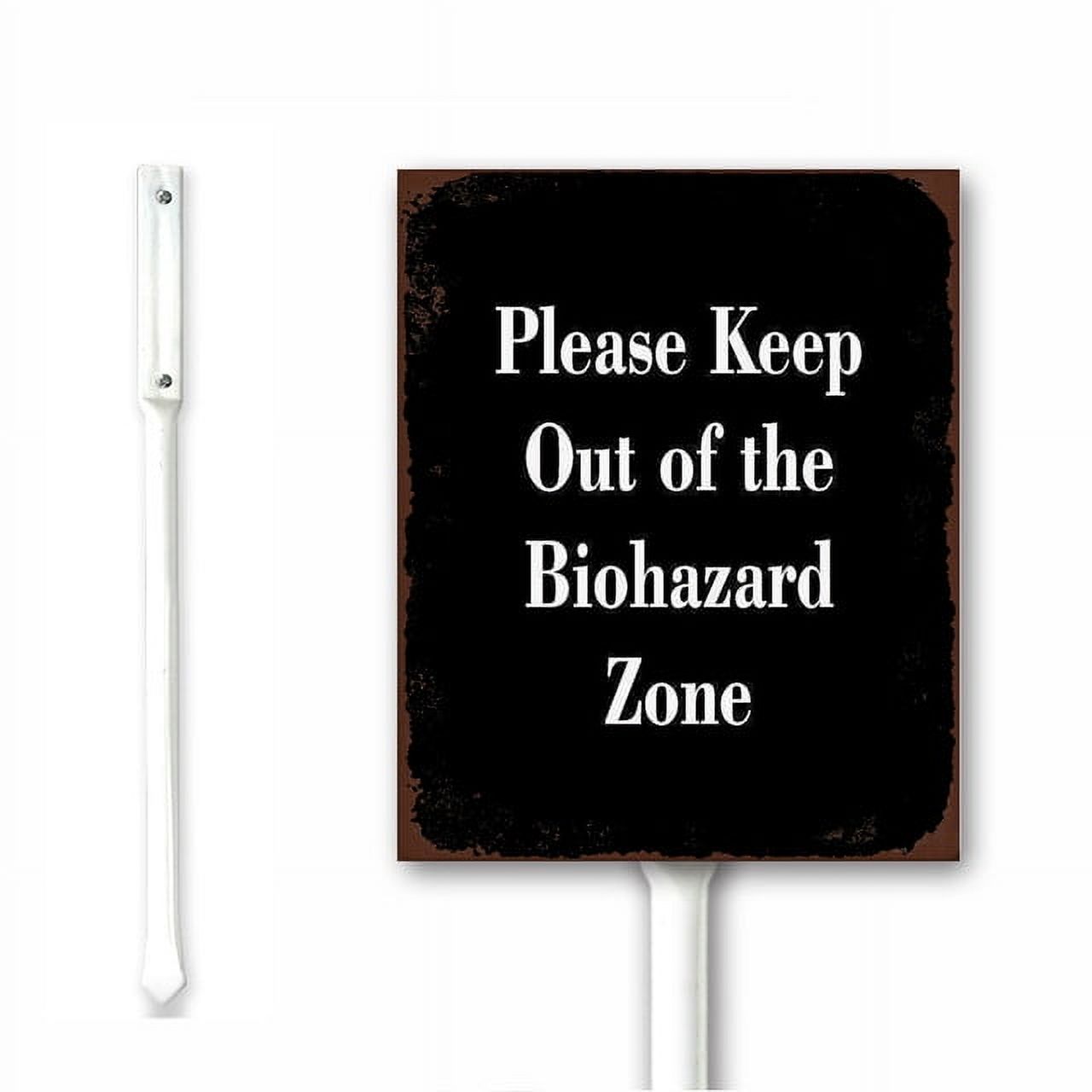 Caution Metal Sign for Outdoor Please Keep Out of the Biohazard Zone ...