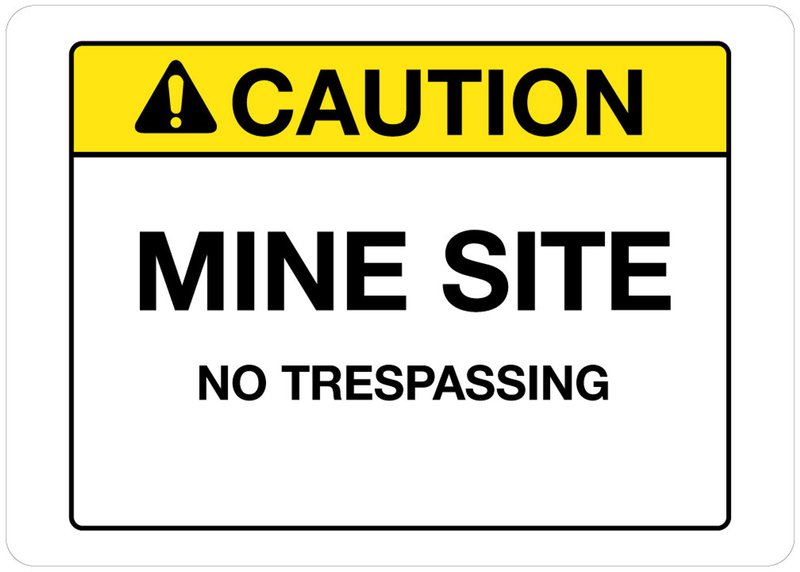 Caution Mine Site Funny Vintage Tin Signs 8 X 12 Inch Wall Art Decor ...