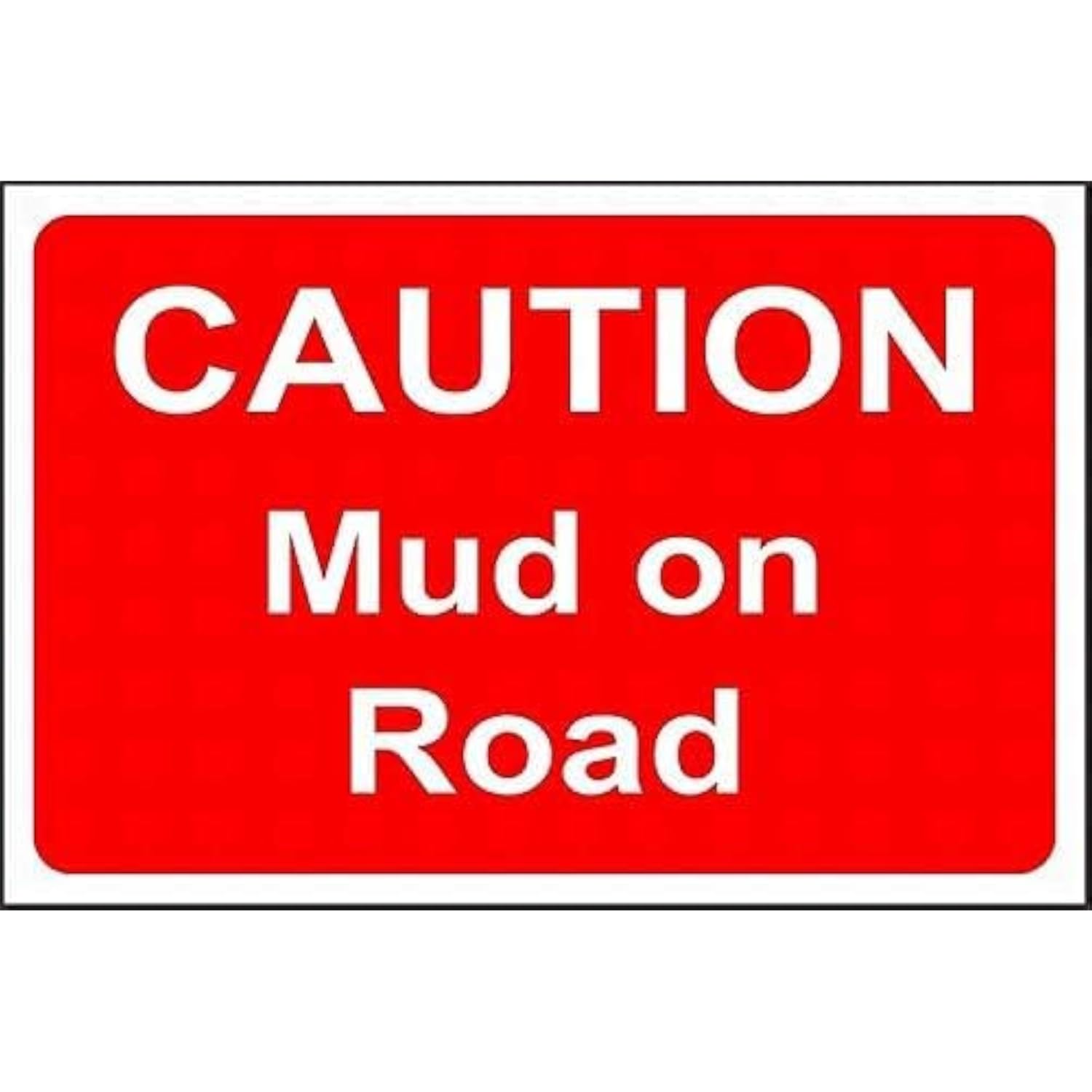 Caution Mud On Metal Tin Sign Aluminum Warning Signs For Indoor ...