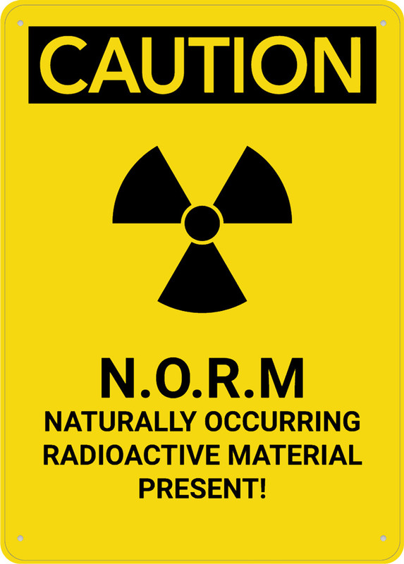 Caution Naturally Occurring Radioactive Material Portrait Sign Outdoor ...