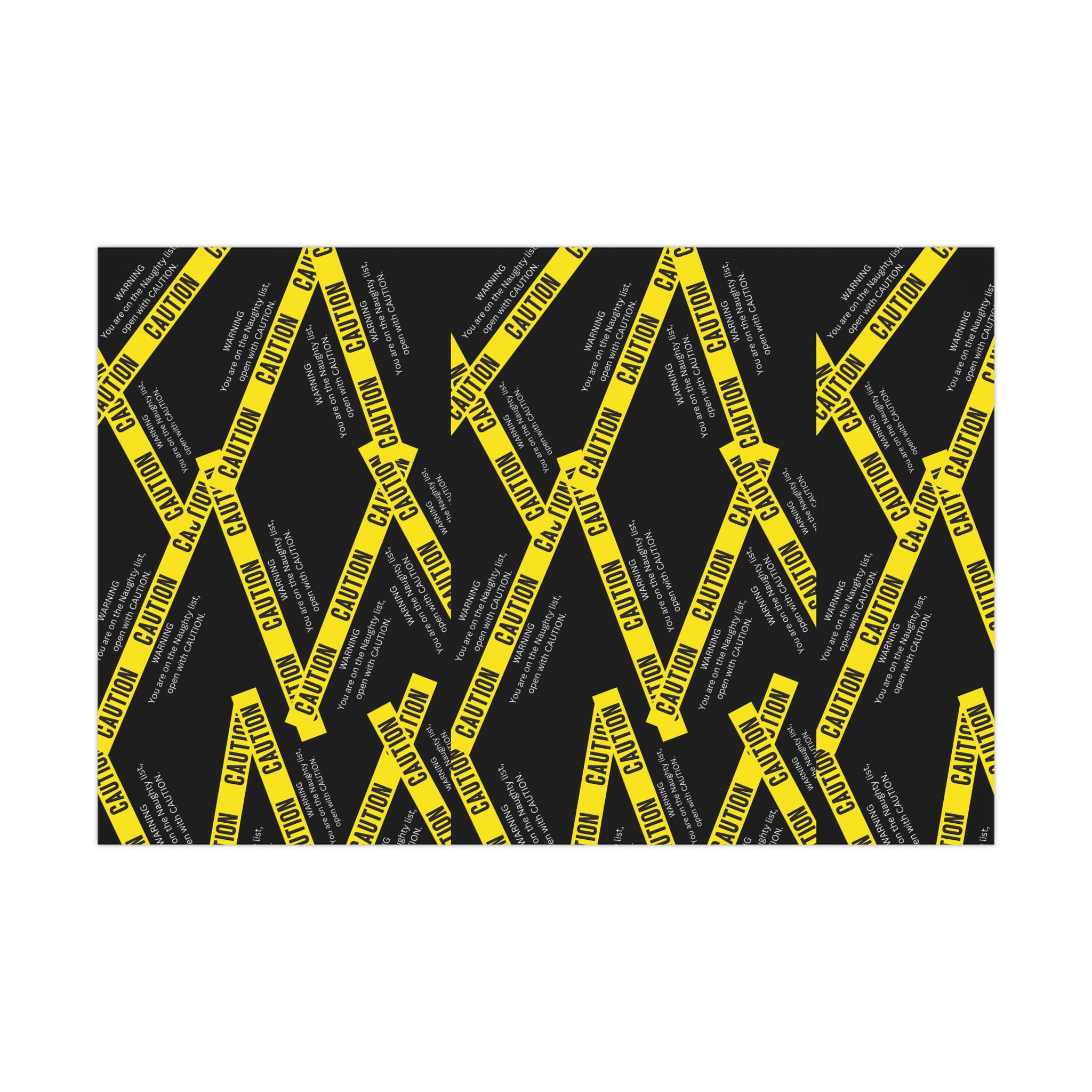 Caution: Naughty List Gift Wrapping Paper - Walmart.com