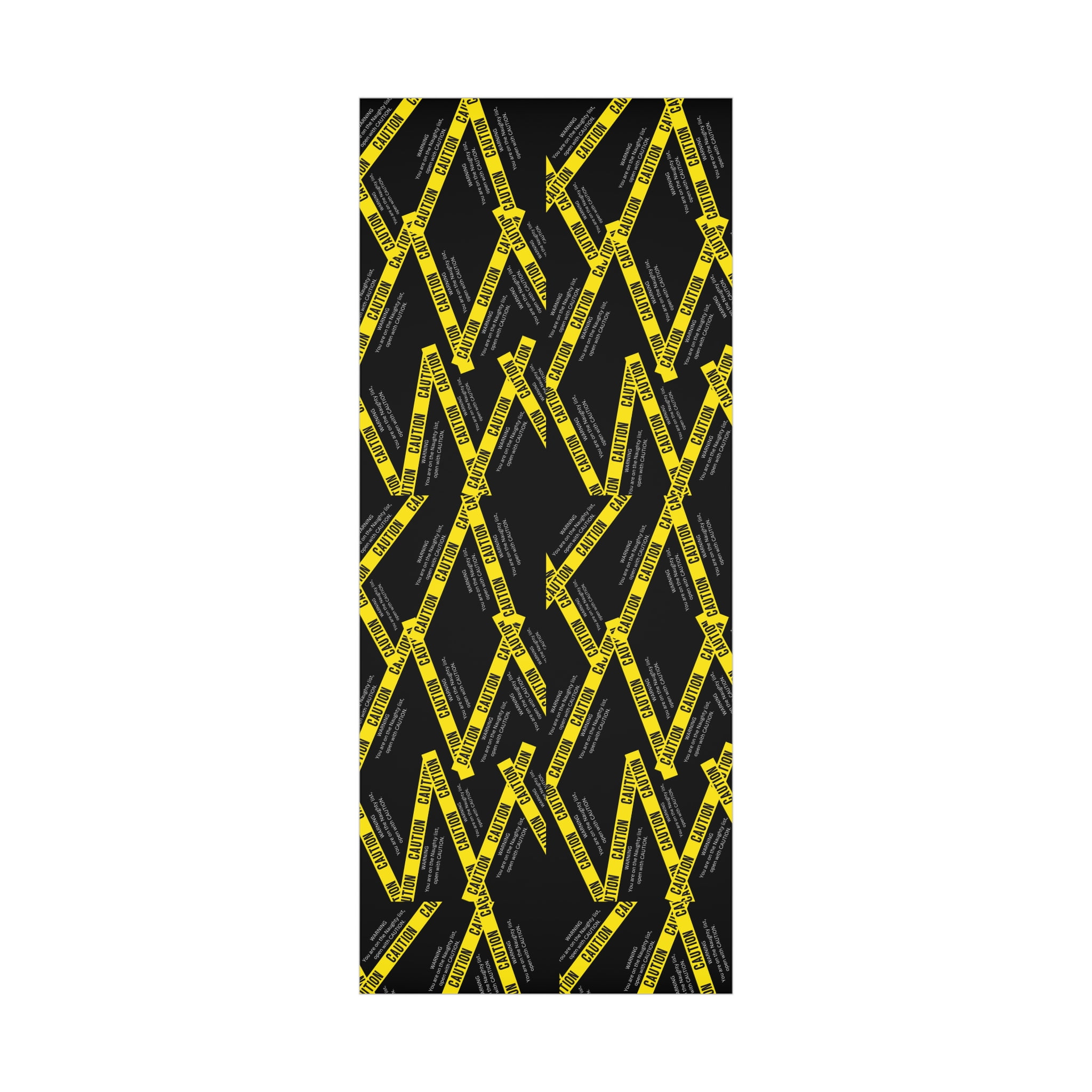 Caution: Naughty List Gift Wrapping Paper - Walmart.com