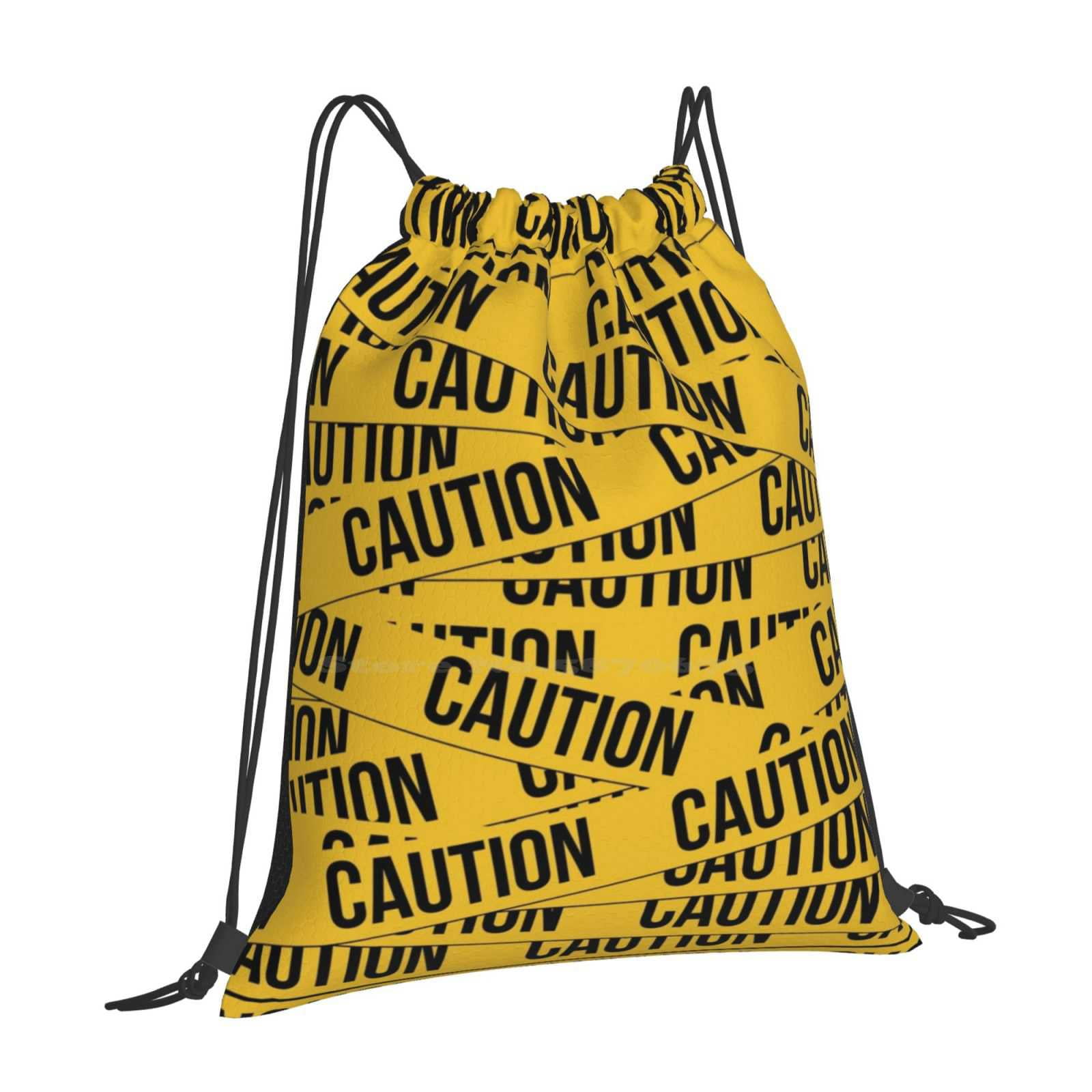 Caution New Arrivals Unisex Bags Student Bag Backpack Caution Tape ...
