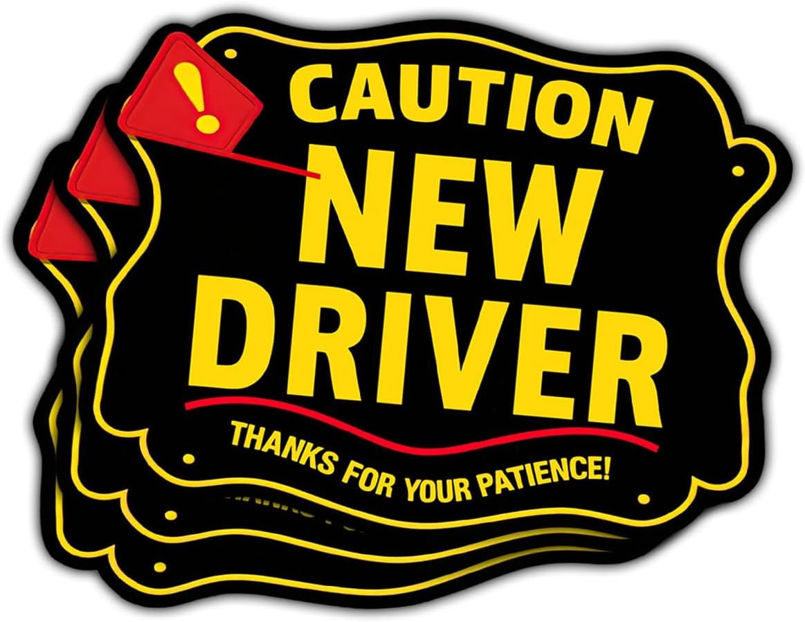 Caution New Driver, Thanks for Your Patience 3" Car Sticker, New Driver ...