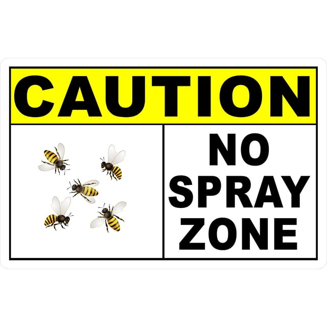 Caution No Spray Zone Sign. 8x12 Metal. - Walmart.com