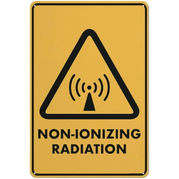 Caution Non-Ionizing Radiation Sign 12X8 Inch Tin Sign Great For Garden ...