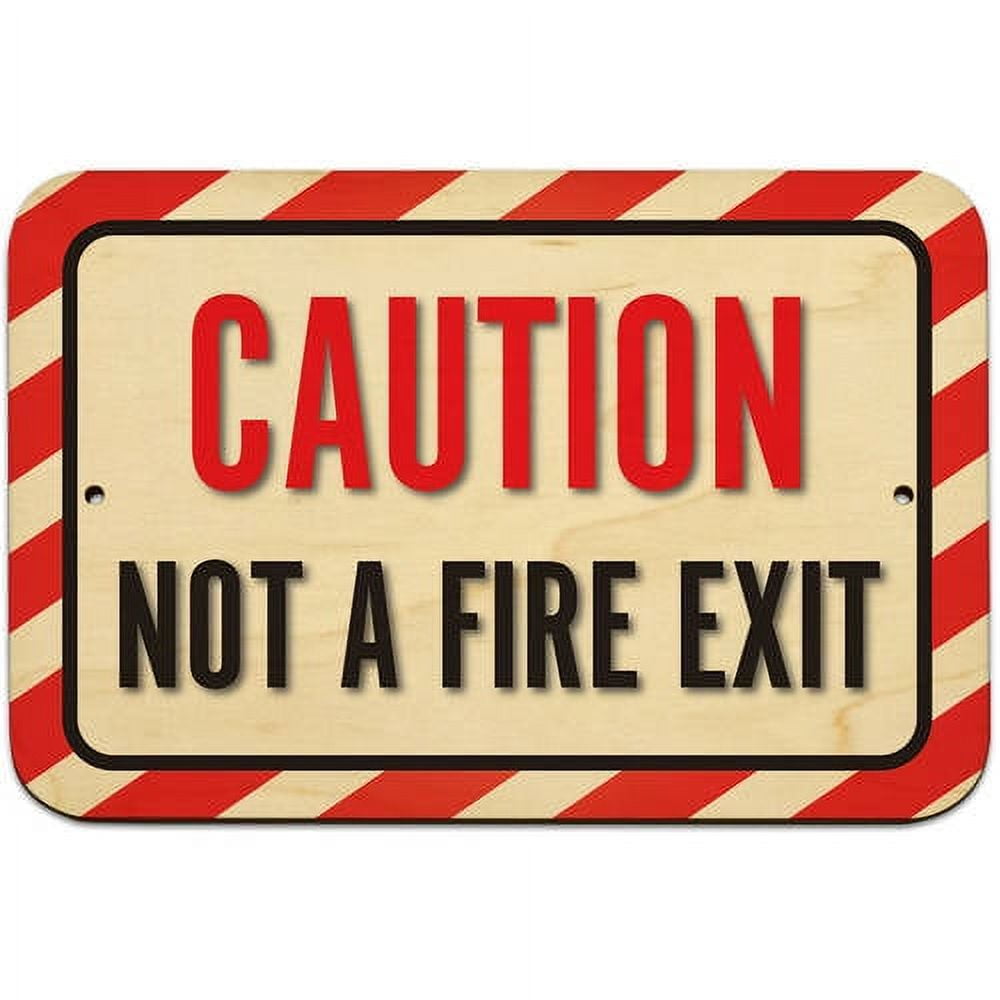 Caution Not A Fire Exit Sign - Walmart.com