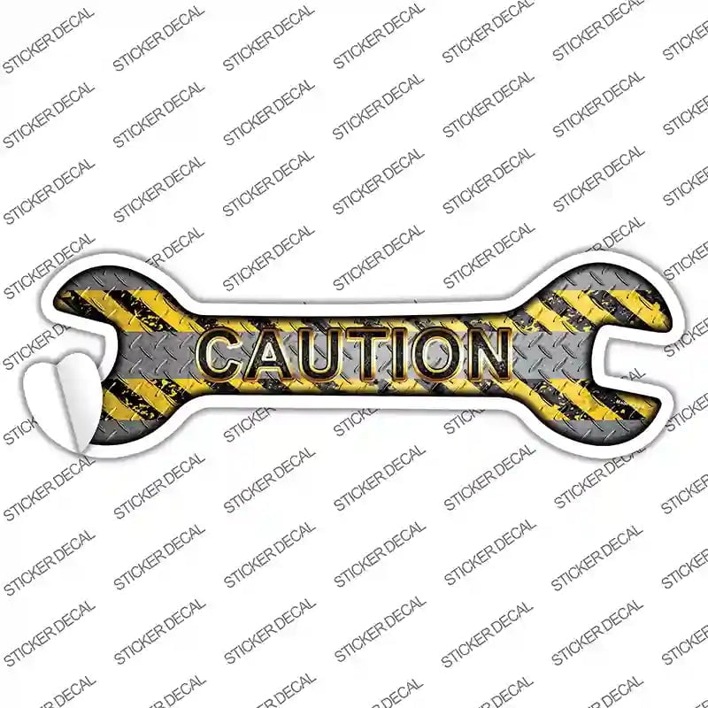 Caution Novelty Wrench Sticker Decal Medium - Walmart.com