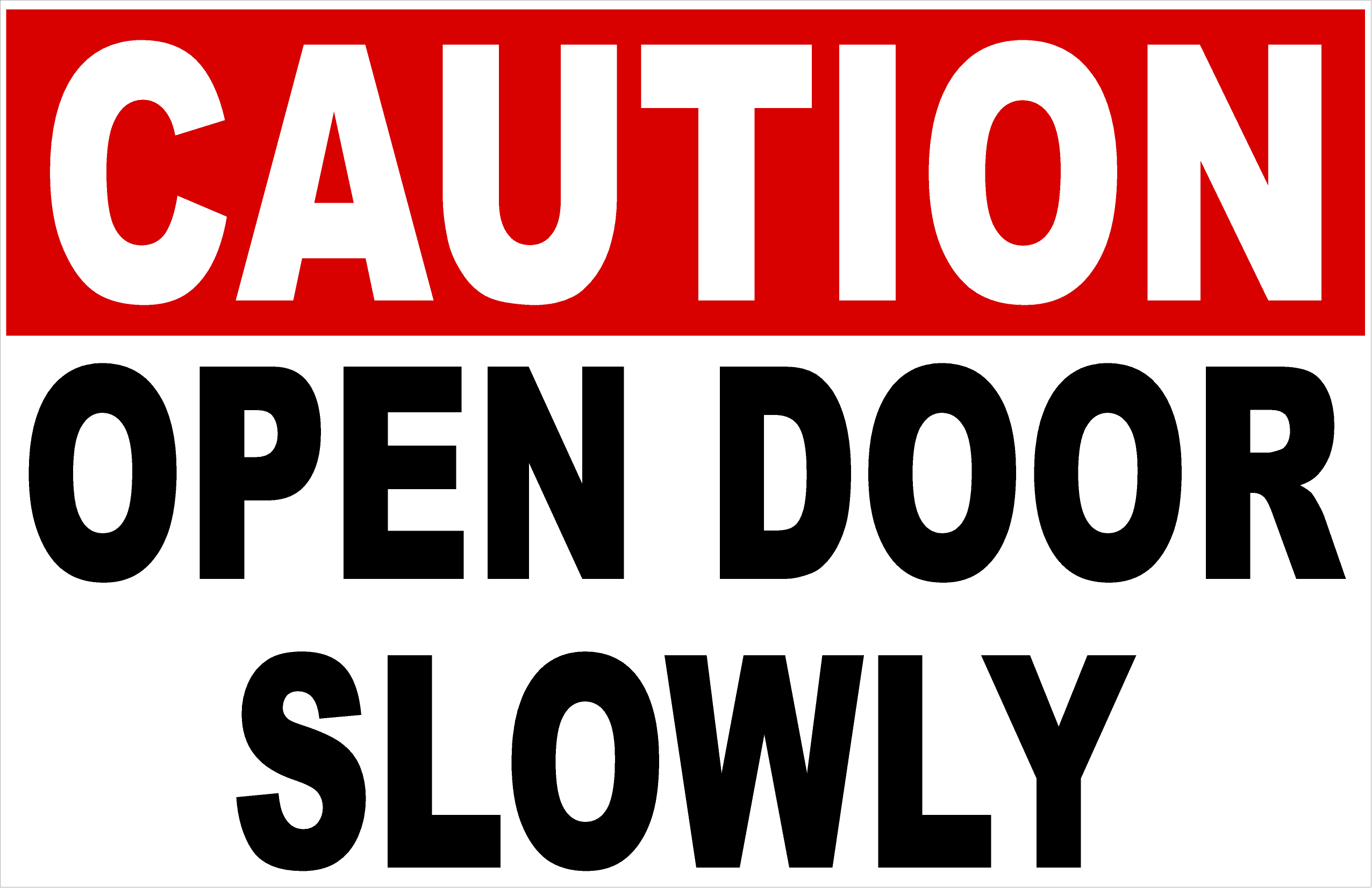 Caution Open Door Slowly Sign - Walmart.com