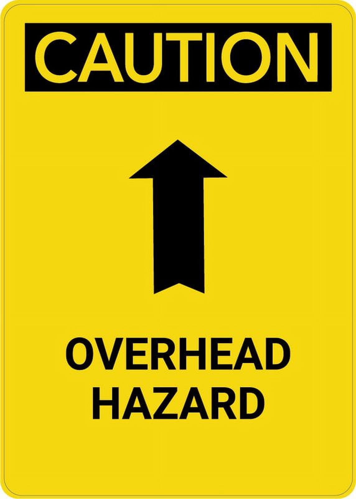 Caution Overhead Hazard Arrows Up Retro Aluminum Sign Metal Tin Sign ...