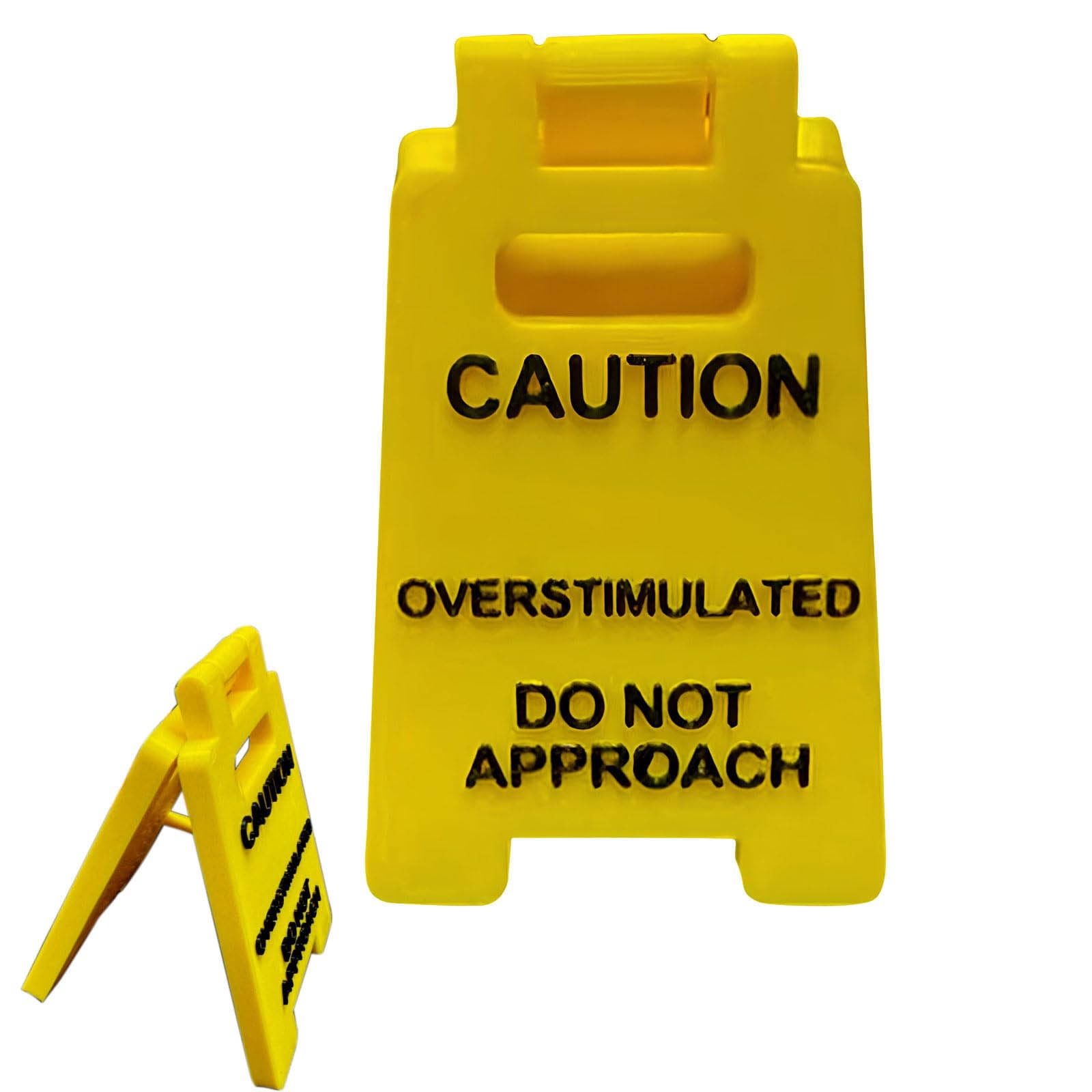 Caution Overstimulated Do Not Approach Desk Sign Funny Office Signage ...
