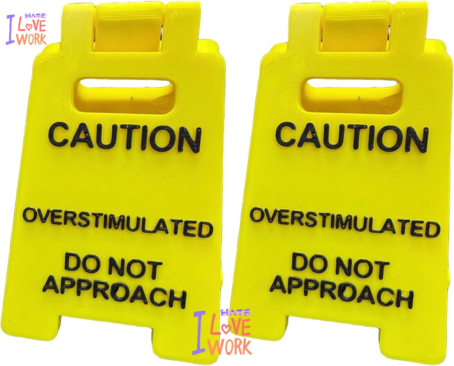 Caution: Overstimulated Sign For Table, Do not Approach Sign, Funny ...