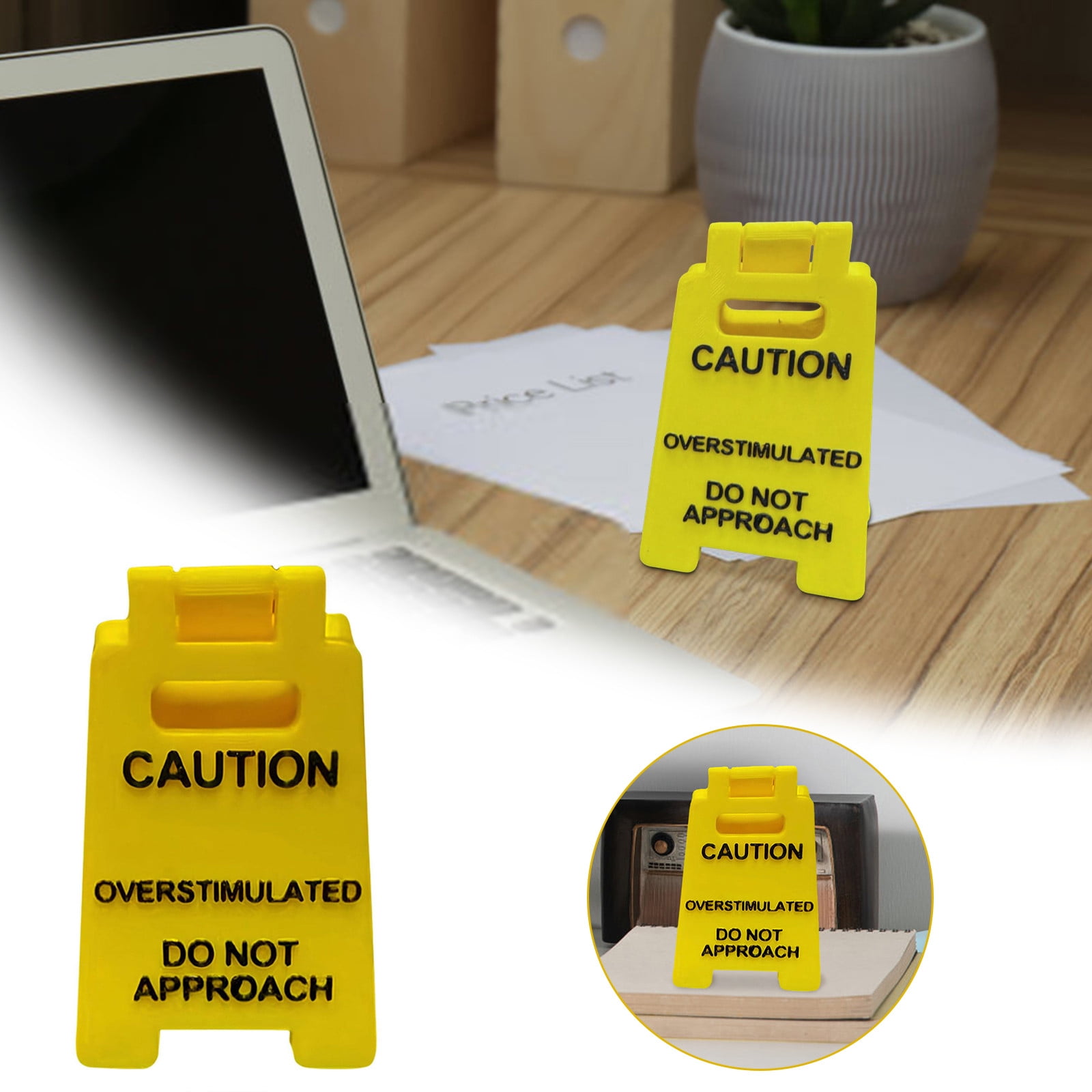 Caution: Overstimulated Sign For Table,Do not Approach Sign - Great Gag ...